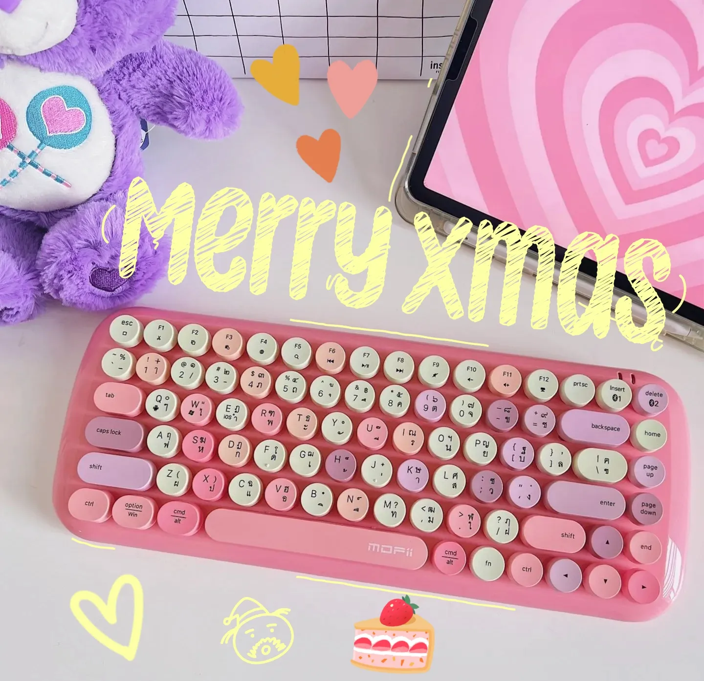 MOFII COTTON CANDY BLUETOOTH KEYBOARD คีย์บอร์ดขนม | แกลเลอรีที่โพสต์ ...