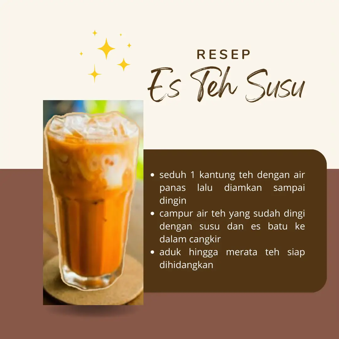 Resep es teh susu | แกลเลอรีที่โพสต์โดย ammiiee | Lemon8
