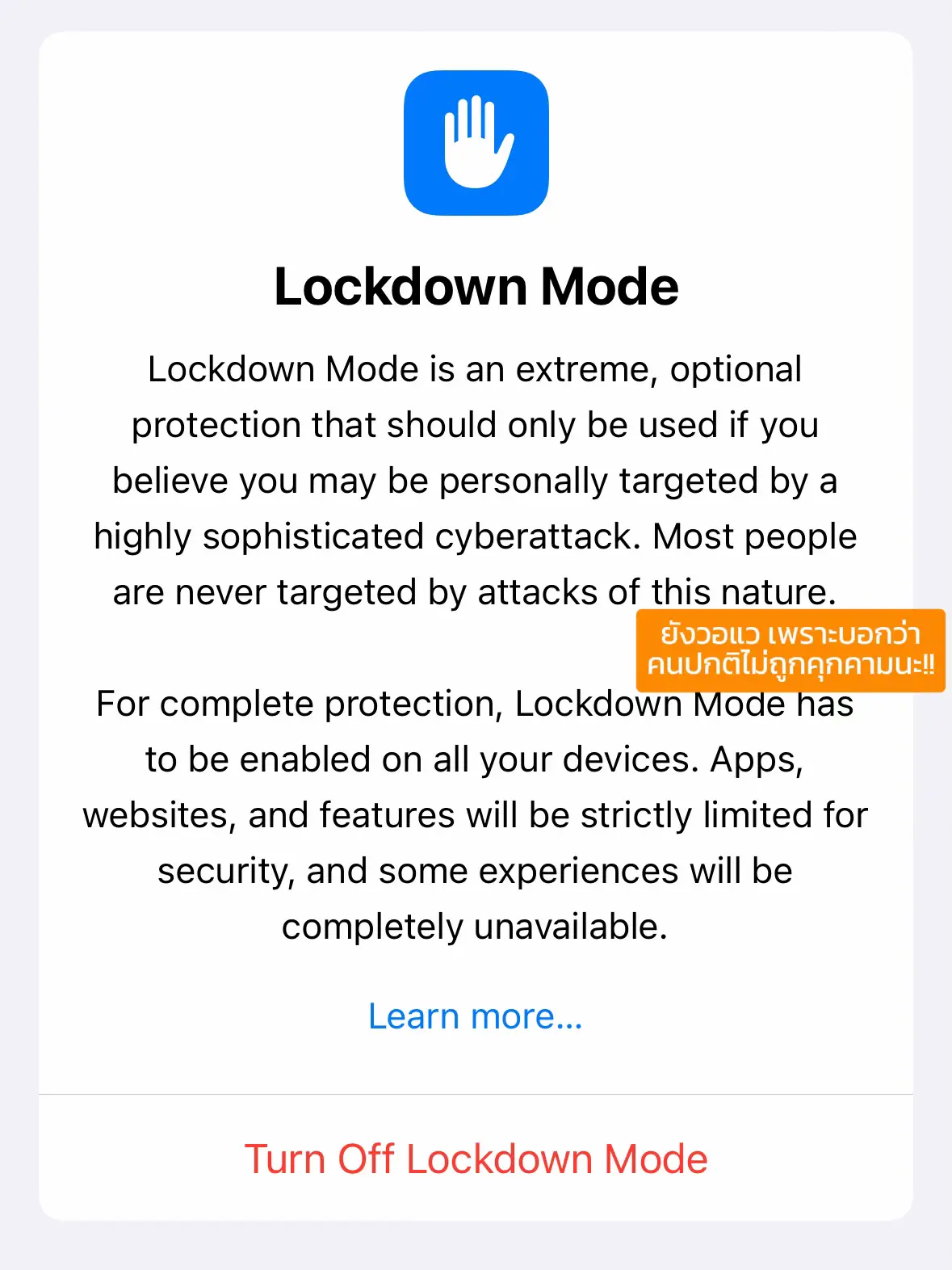 Lockdown mode : ฟีเจอร์ใหม่ ios | แกลเลอรีที่โพสต์โดย *Art-ka*･゜ﾟ･* | Lemon8