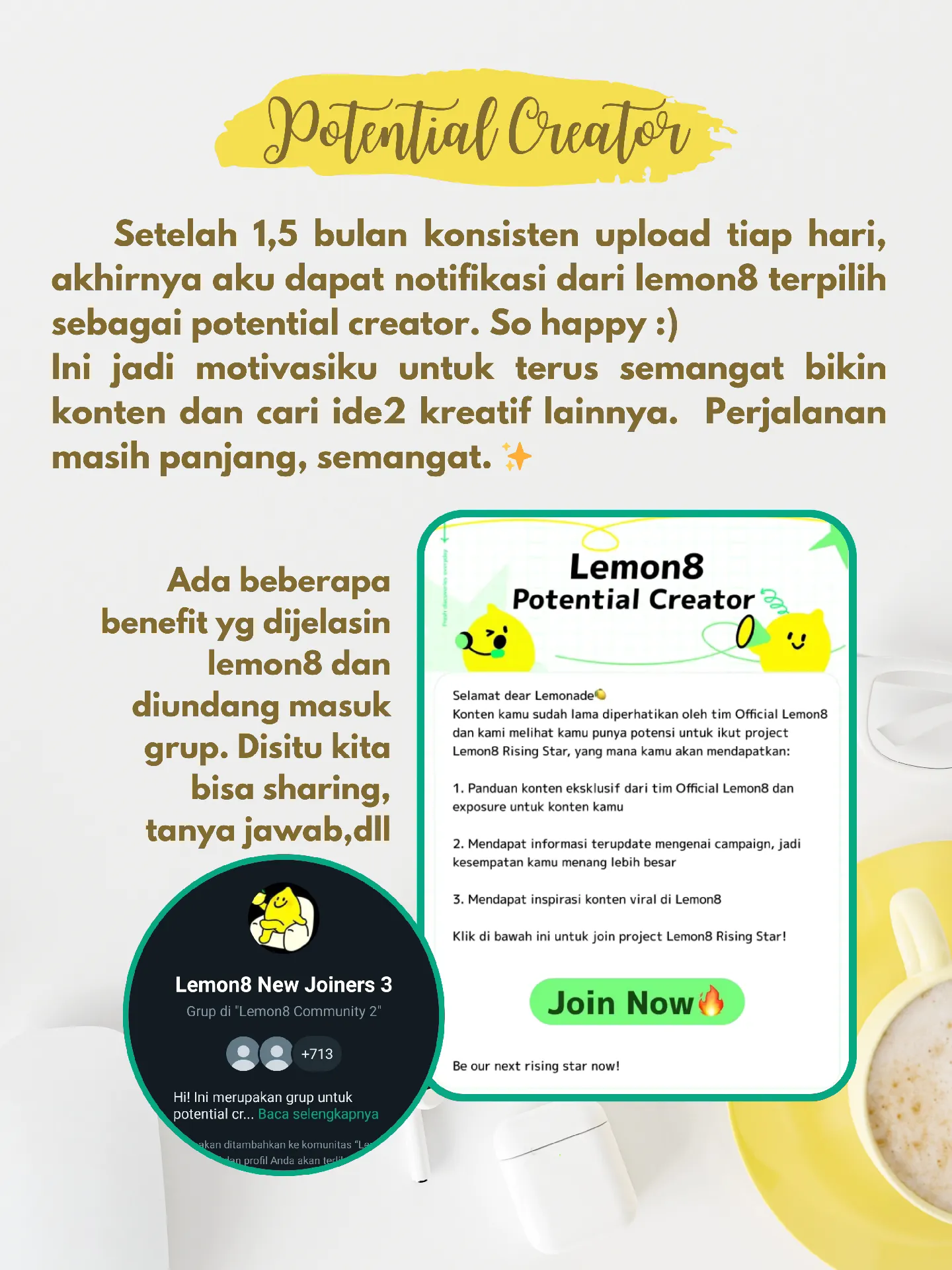 JADI POTENTIAL CREATOR KARNA PAKE CARA INI‼️ | Galeri diposting oleh LA | Lemon8