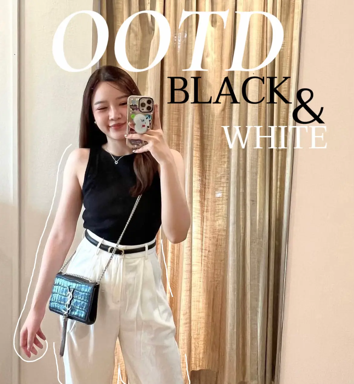 OOTD Black🖤 & White🤍 | แกลเลอรีที่โพสต์โดย TulipOnin | Lemon8