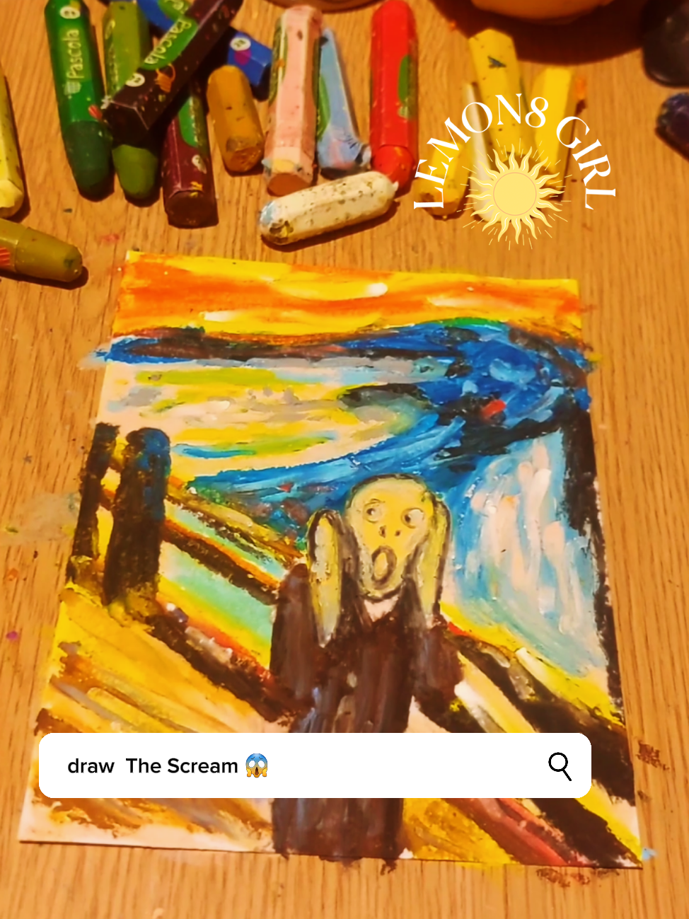 draw The Scream 😱 | Video dipublikasikan oleh oeildecio | Lemon8