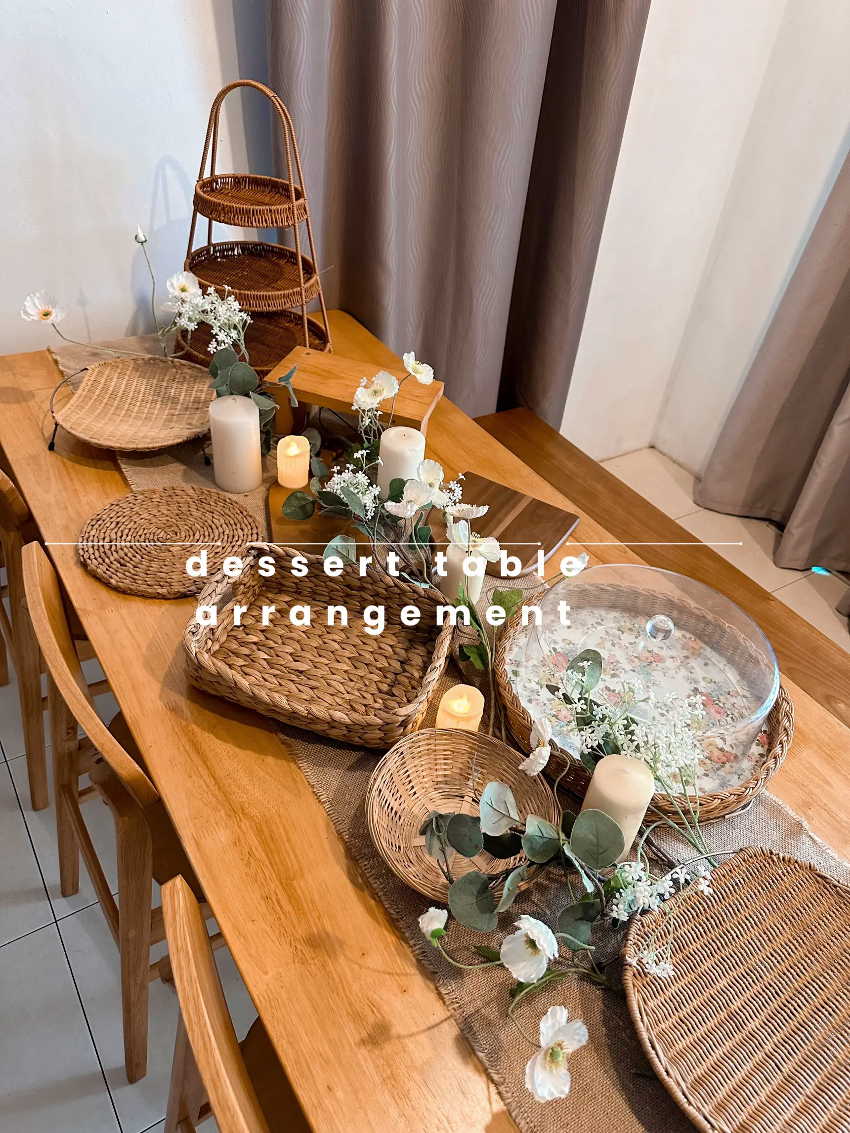 dessert table arrangement 🌷 | Galeri disiarkan oleh decoorkhed | Lemon8