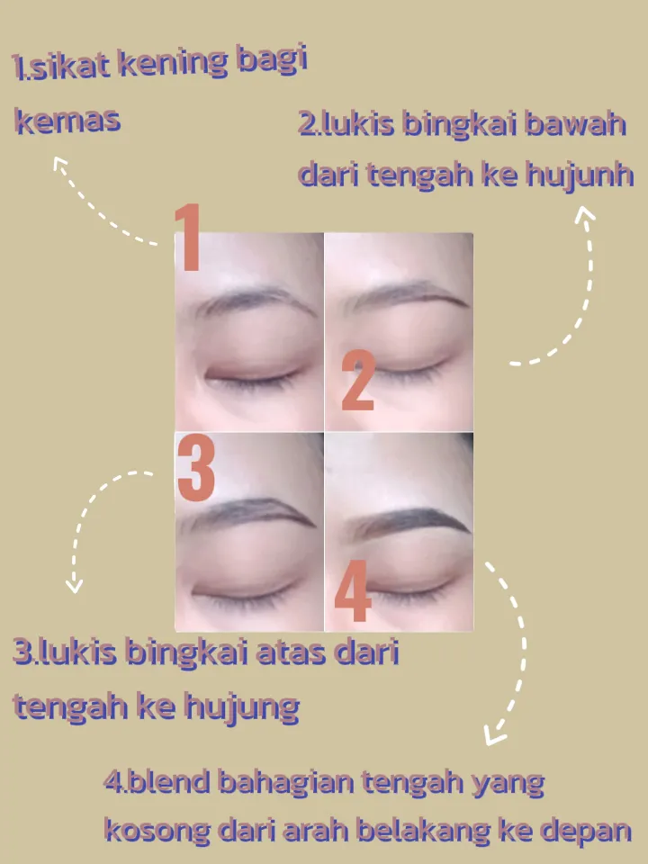 cara-cara lukis kening hanya 3 alat | Galeri disiarkan oleh eida_ ️ | Lemon8