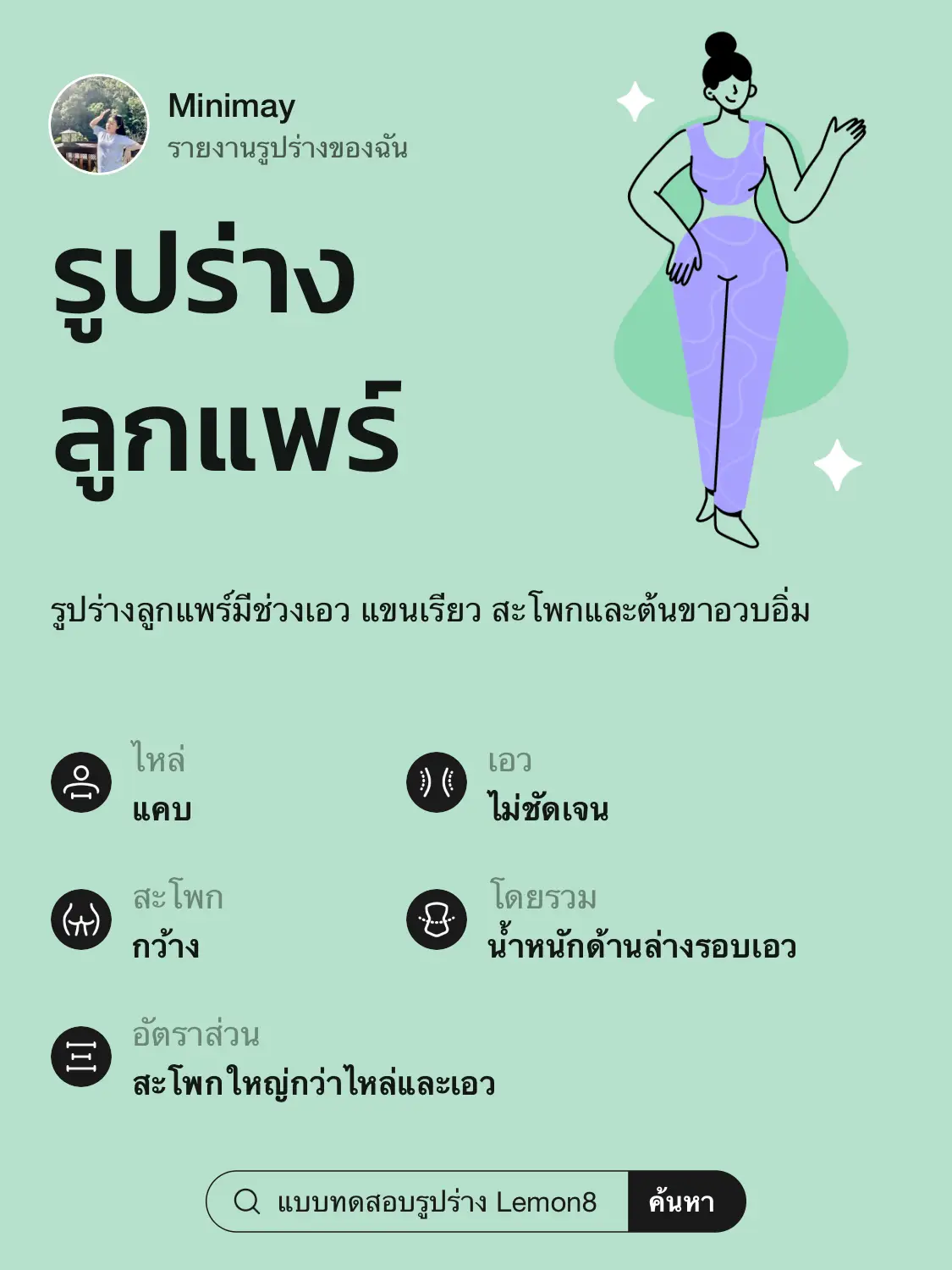 รายงานรูปร่างของฉัน | แกลเลอรีที่โพสต์โดย Minimay | Lemon8
