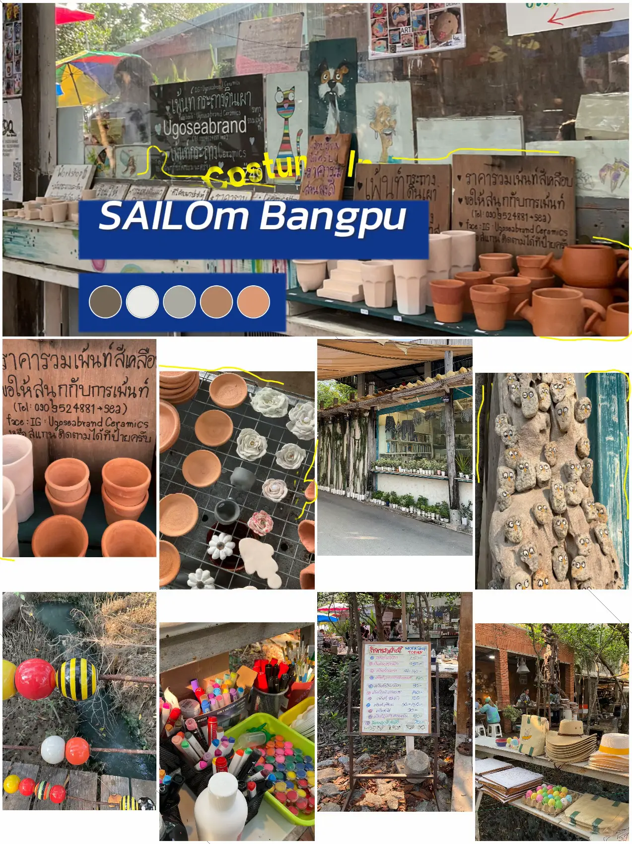 Workshop Sailom Bangpu ศิลปะสายกิจกรรม💗💗 | แกลเลอรีที่โพสต์โดย Kinyoubi•29 🌞 | Lemon8