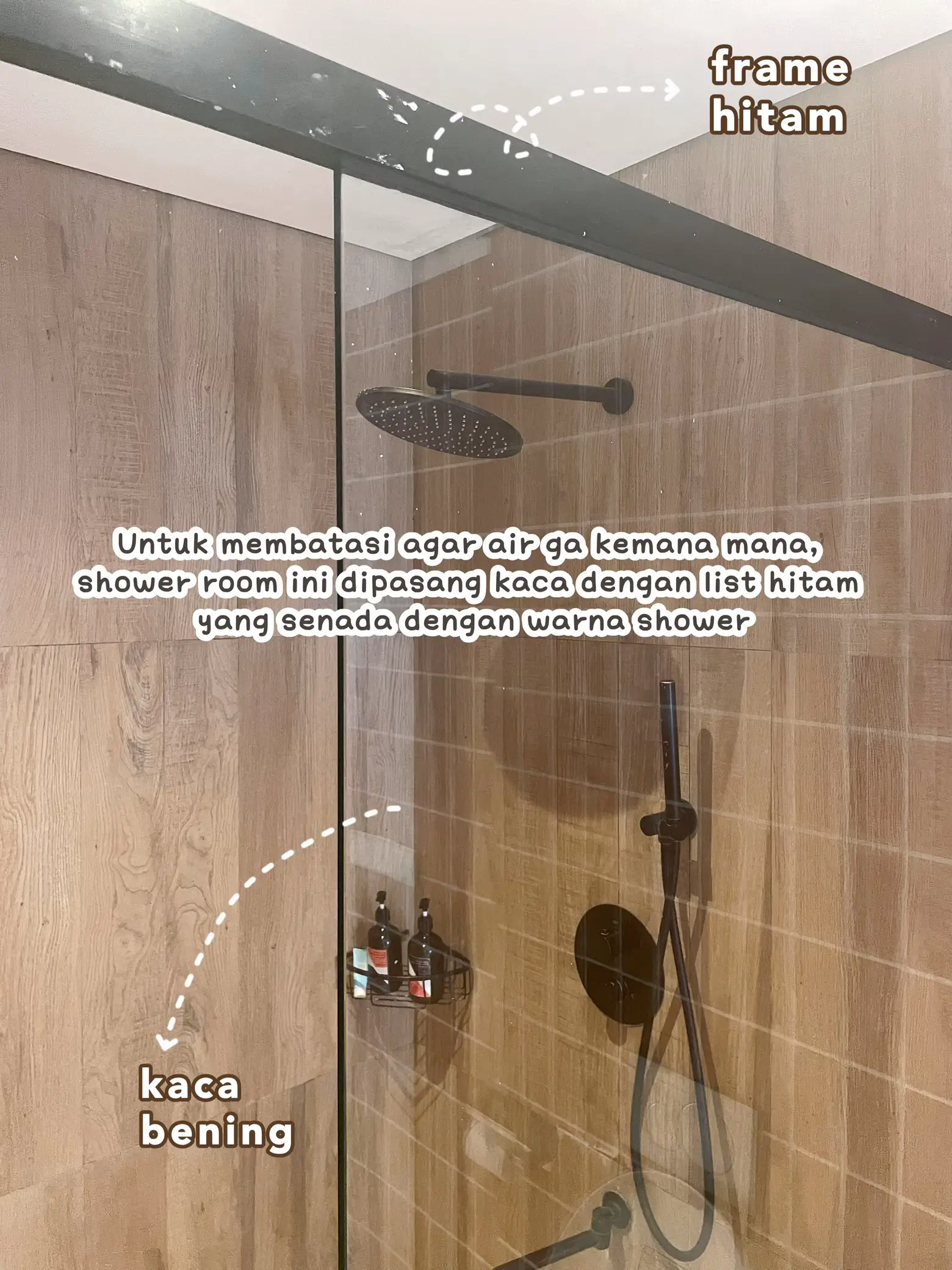 Shower room tone kayu | Galeri diposting oleh mugu.house | Lemon8