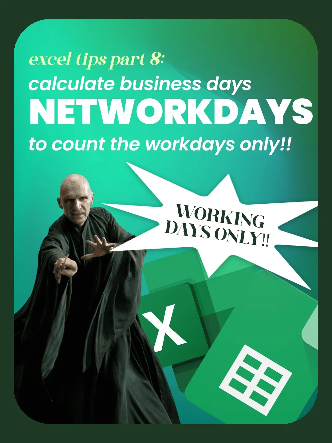 NETWORKDAYS saved me from being fired 🪨 | Galeri disiarkan oleh wcwc 🌊 | Lemon8