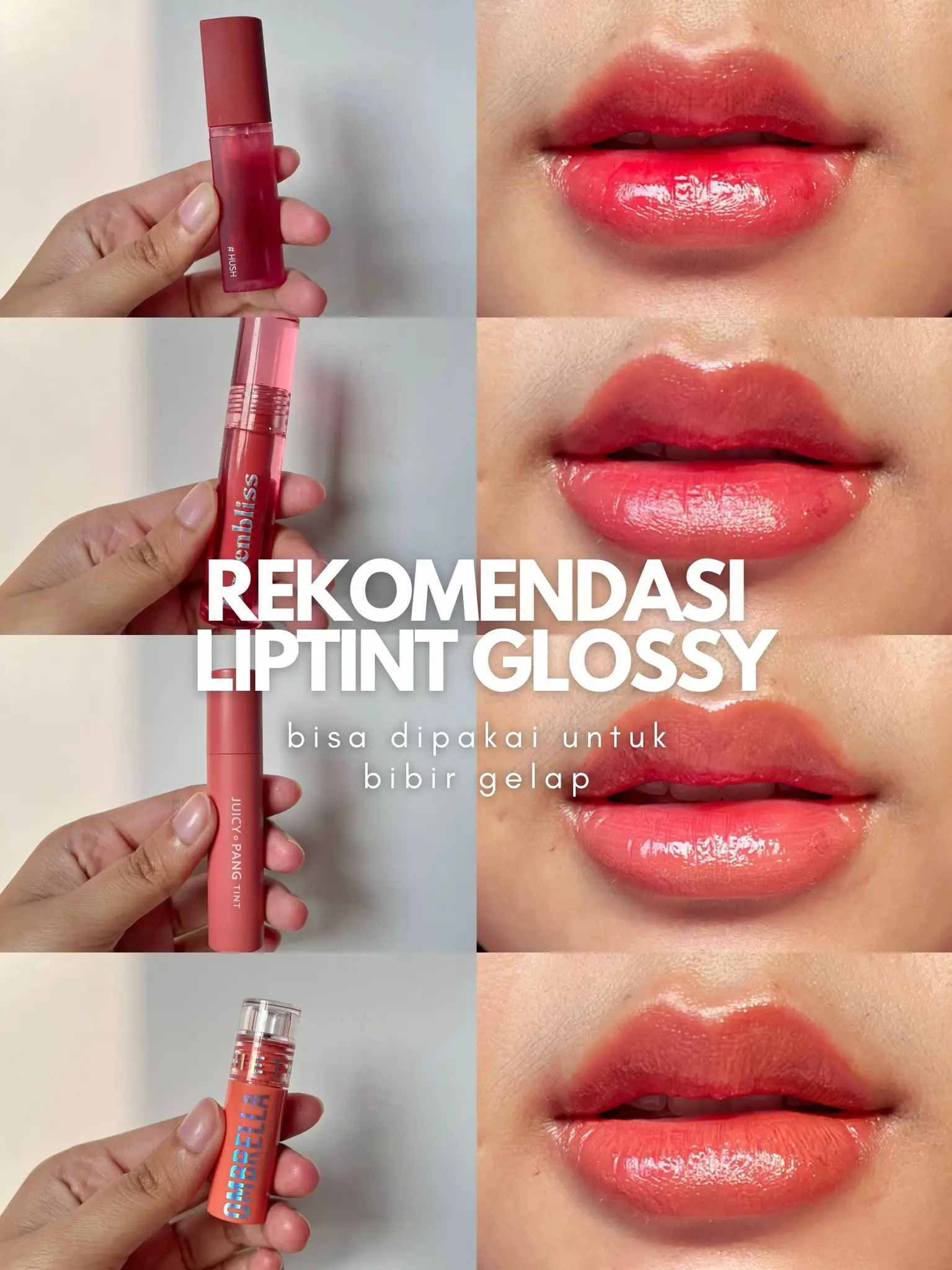💋REKOMENDASI LIPTINT GLOSSY UNTUK BIBIR GELAP💋 | Galeri diposting oleh eris wretikan | Lemon8