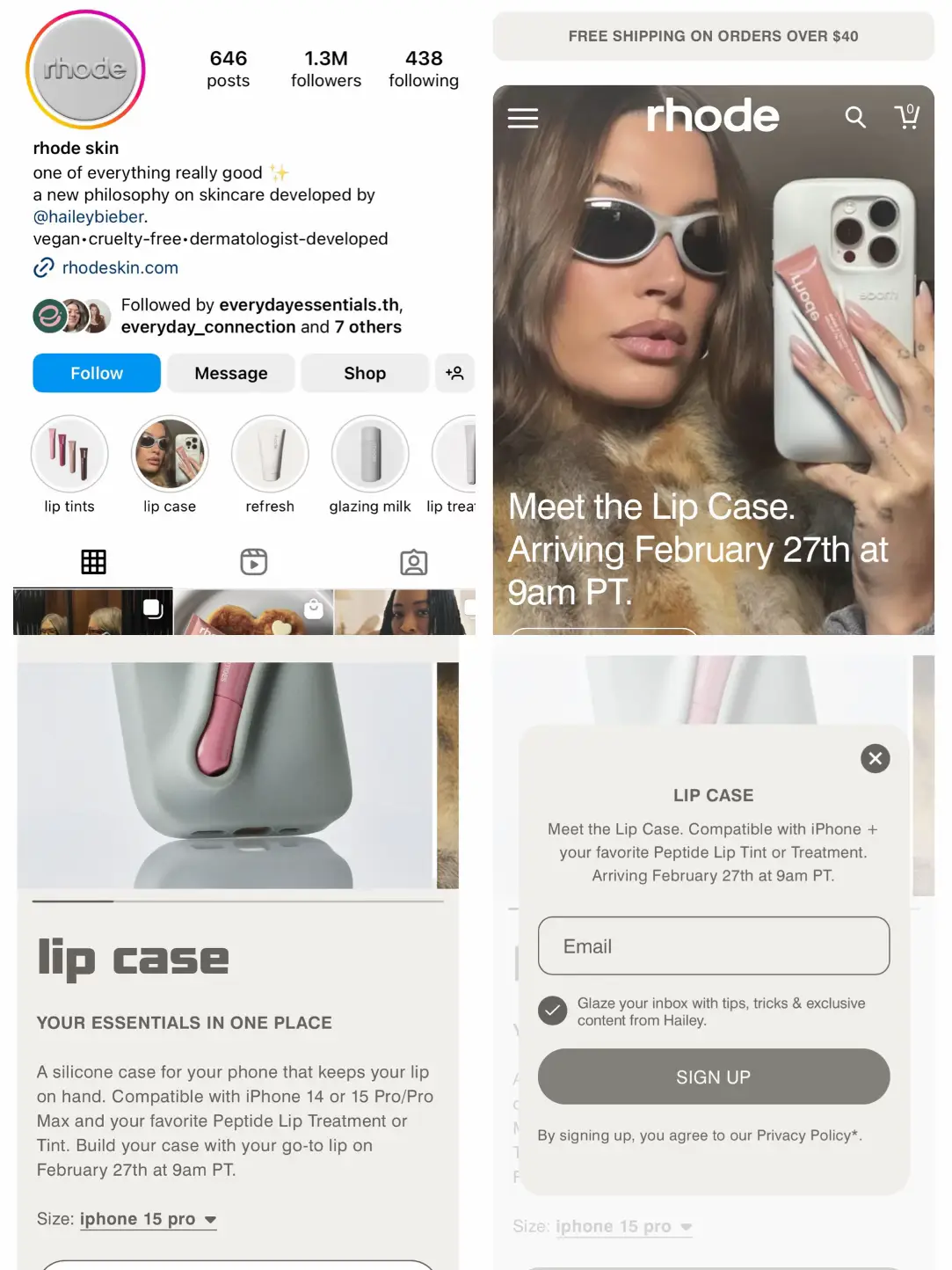 HOW TO ORDER RHODE PHONE CASE | แกลเลอรีที่โพสต์โดย A'Ris Nurintar | Lemon8