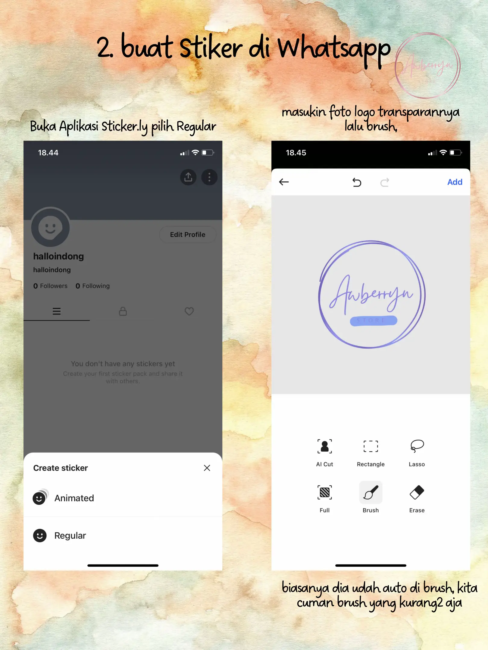 Tutorial buat Stiker Transparan di WA & IG | Galeri diposting oleh ...