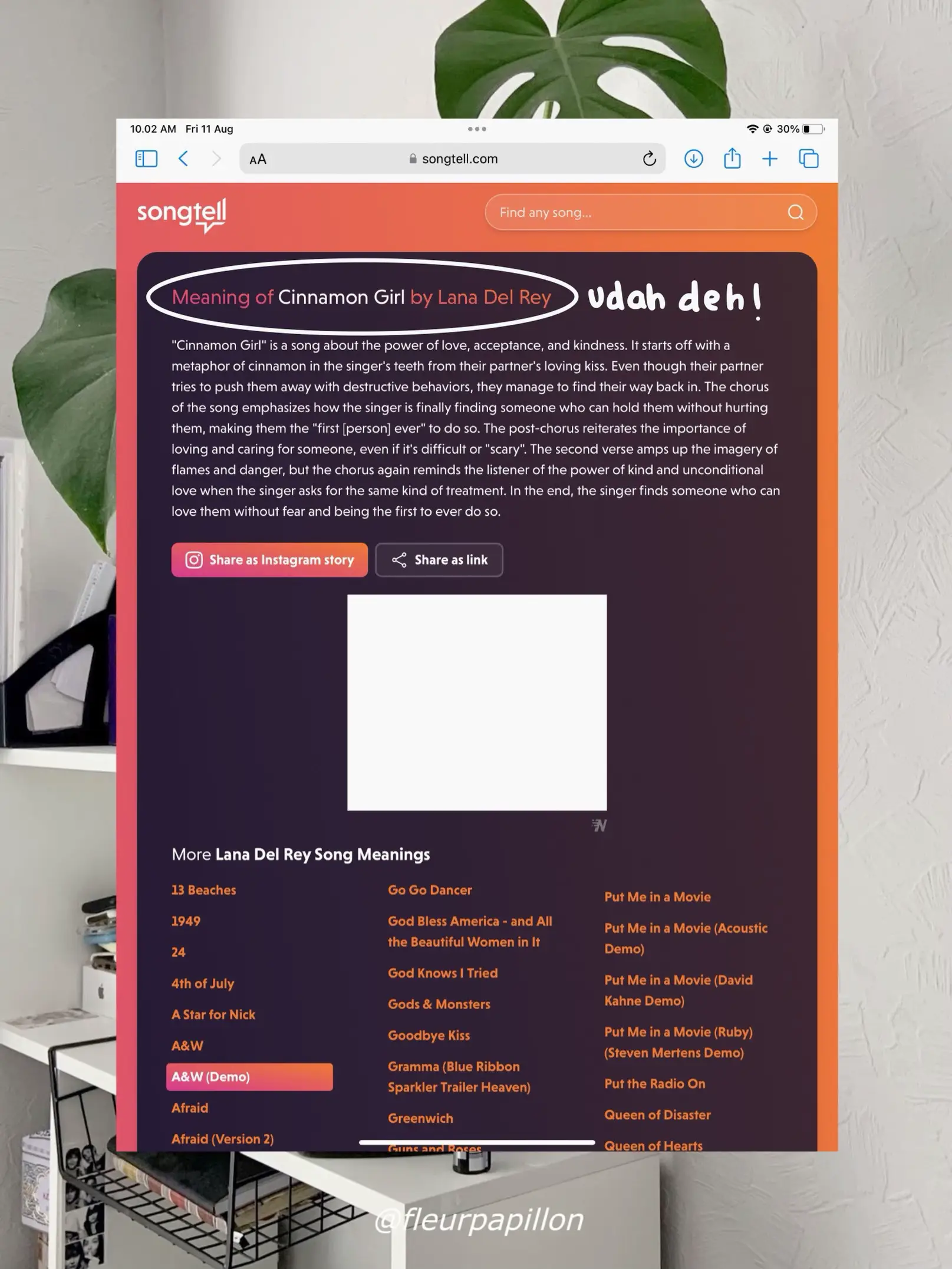 cari tau meaning lagu .* | Galeri diposting oleh fleurpapillon | Lemon8