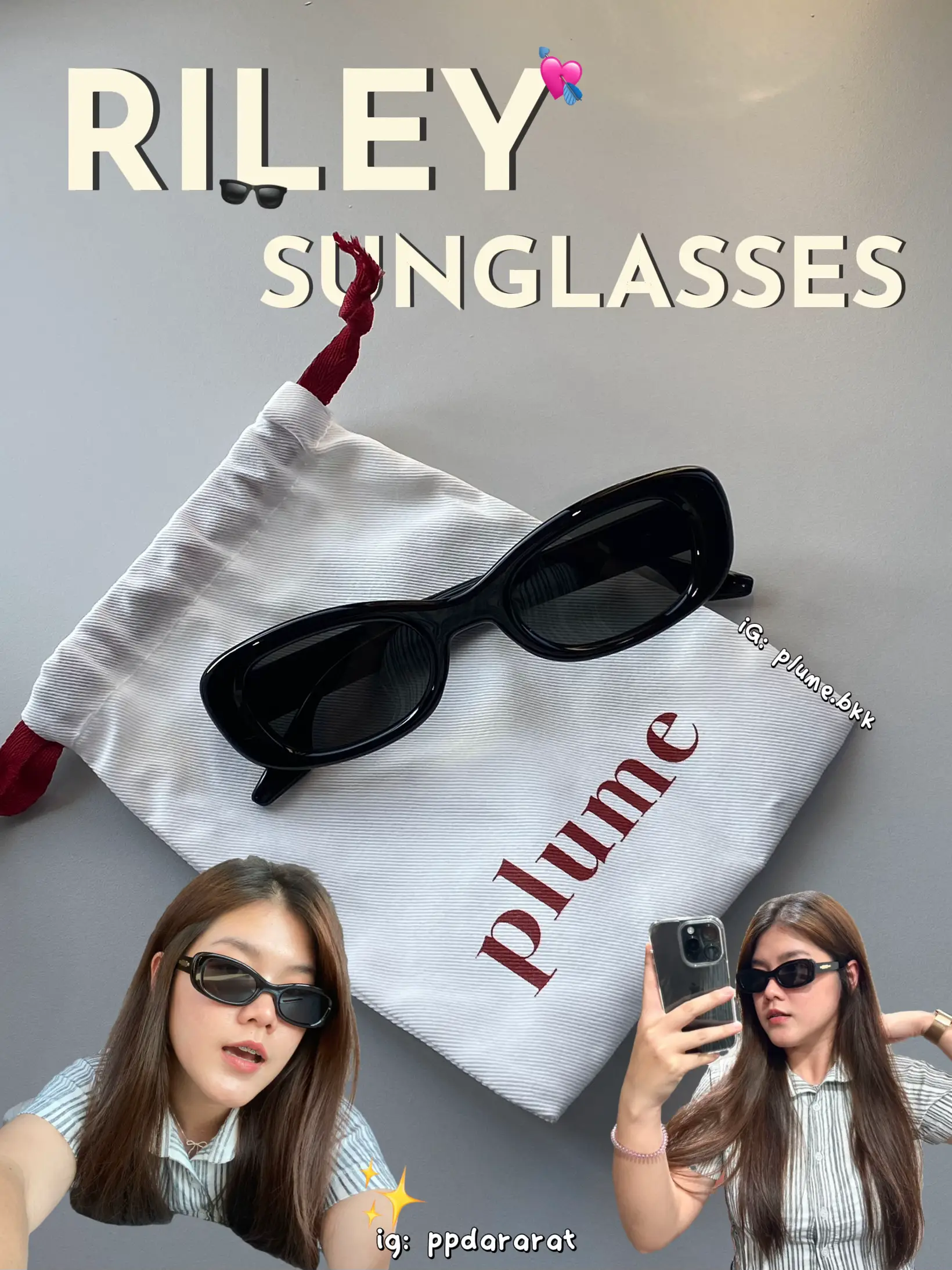ป้ายยาแว่นกันแดดรุ่น Riley 😎👀☀️ | แกลเลอรีที่โพสต์โดย ppdararat ꔛ 🦕 ...