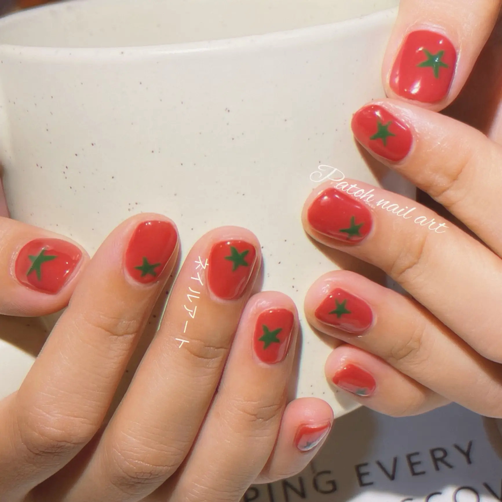 Tomato nail🍅 | แกลเลอรีที่โพสต์โดย Patoh Bowbopa | Lemon8