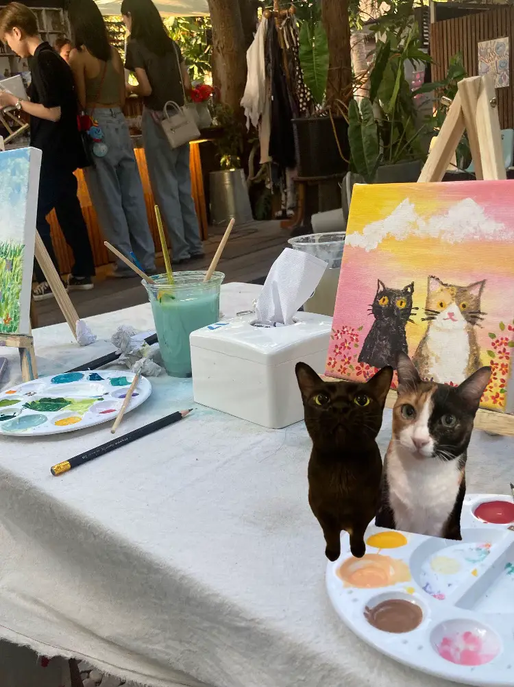 Art workshop 🎨🔮💕 - คาเฟ่ในบางแสน | แกลเลอรีที่โพสต์โดย Saowalak Suwunn | Lemon8