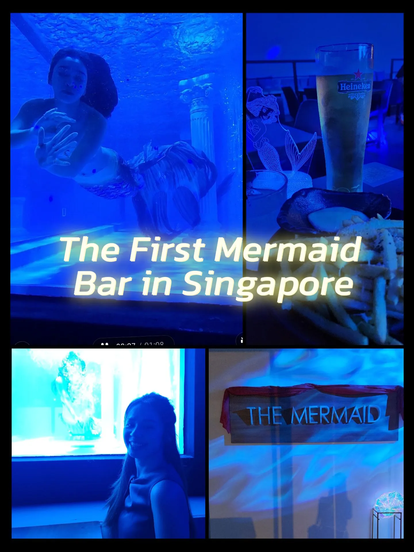 🇸🇬 The First Ever Mermaid Bar in Singapore | Video published by ...