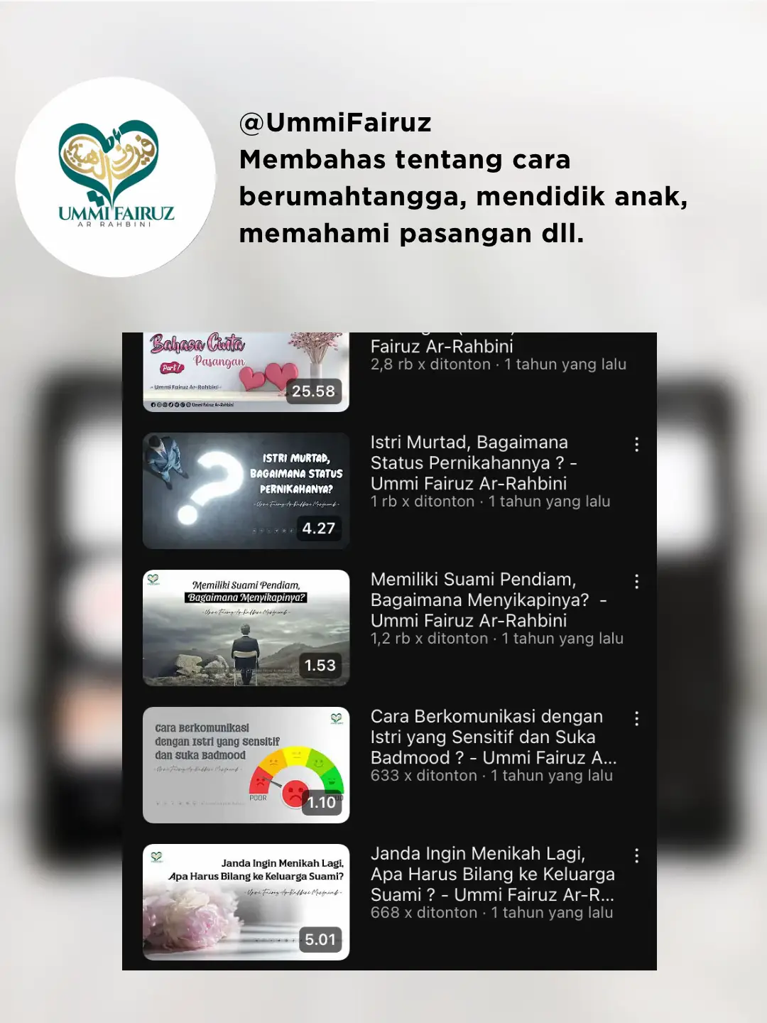 REKOMENDASI CHANNEL KAJIAN DI YOUTUBE | Galeri diposting oleh ⋆˚Susila ° | Lemon8