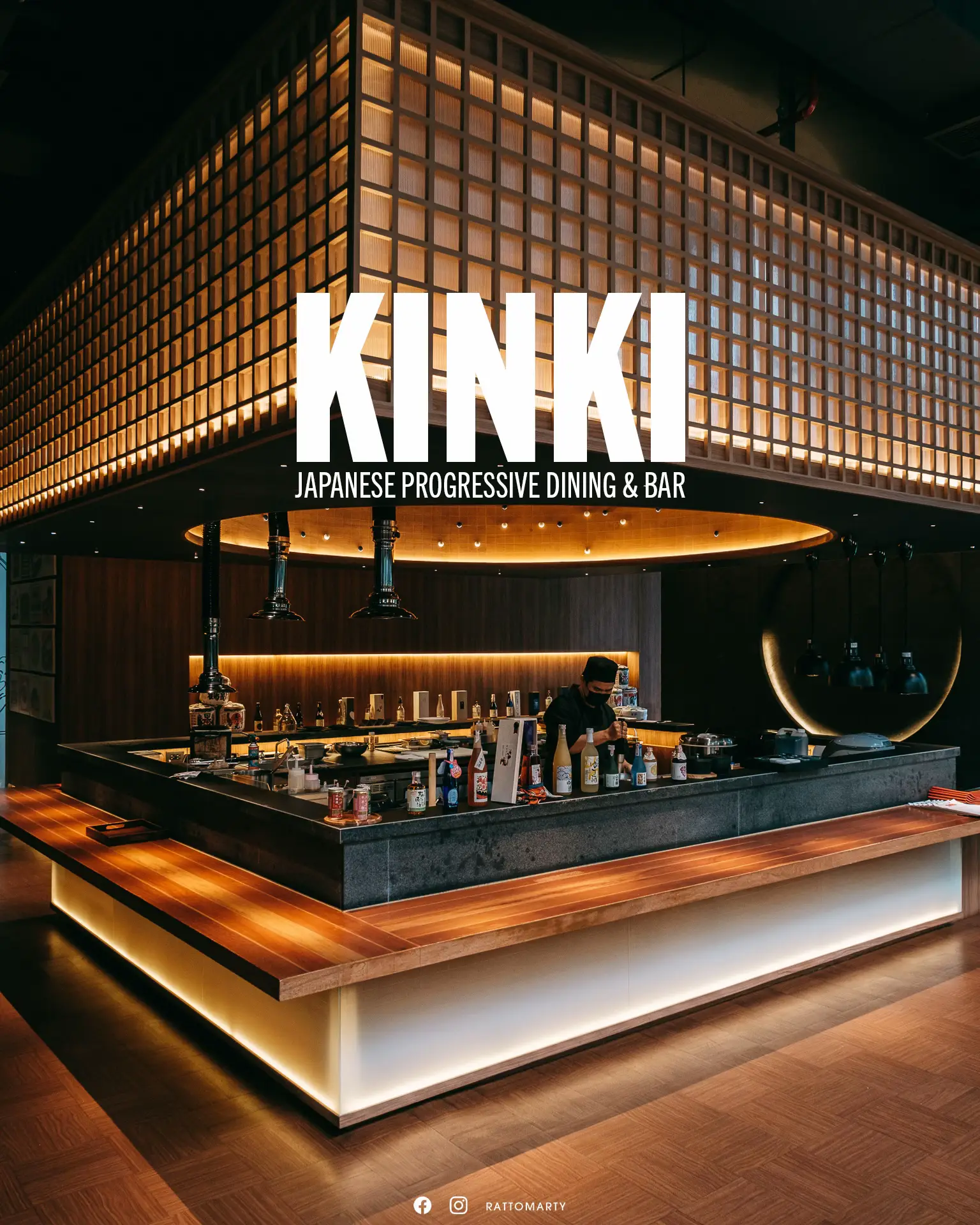 KINKI Japanese Restaurant Exclusive Atmosphere Handsome Gold ...