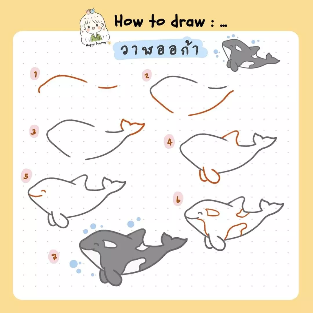 How to draw: Orca (whale) | Gallery posted by HappySunmay | Lemon8