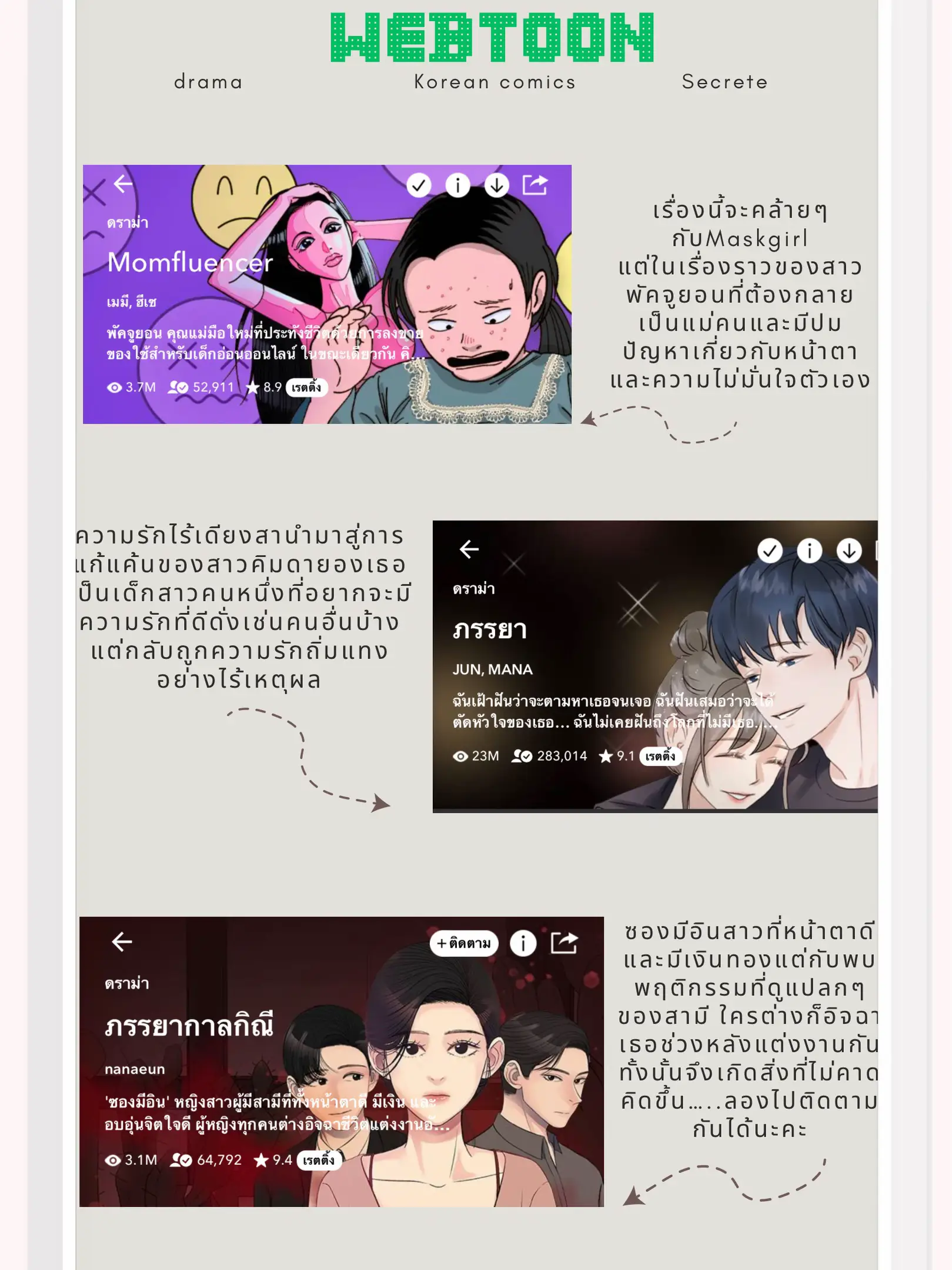 แนะนำWebtoonแนวดราม่า | แกลเลอรีที่โพสต์โดย penguinbb | Lemon8