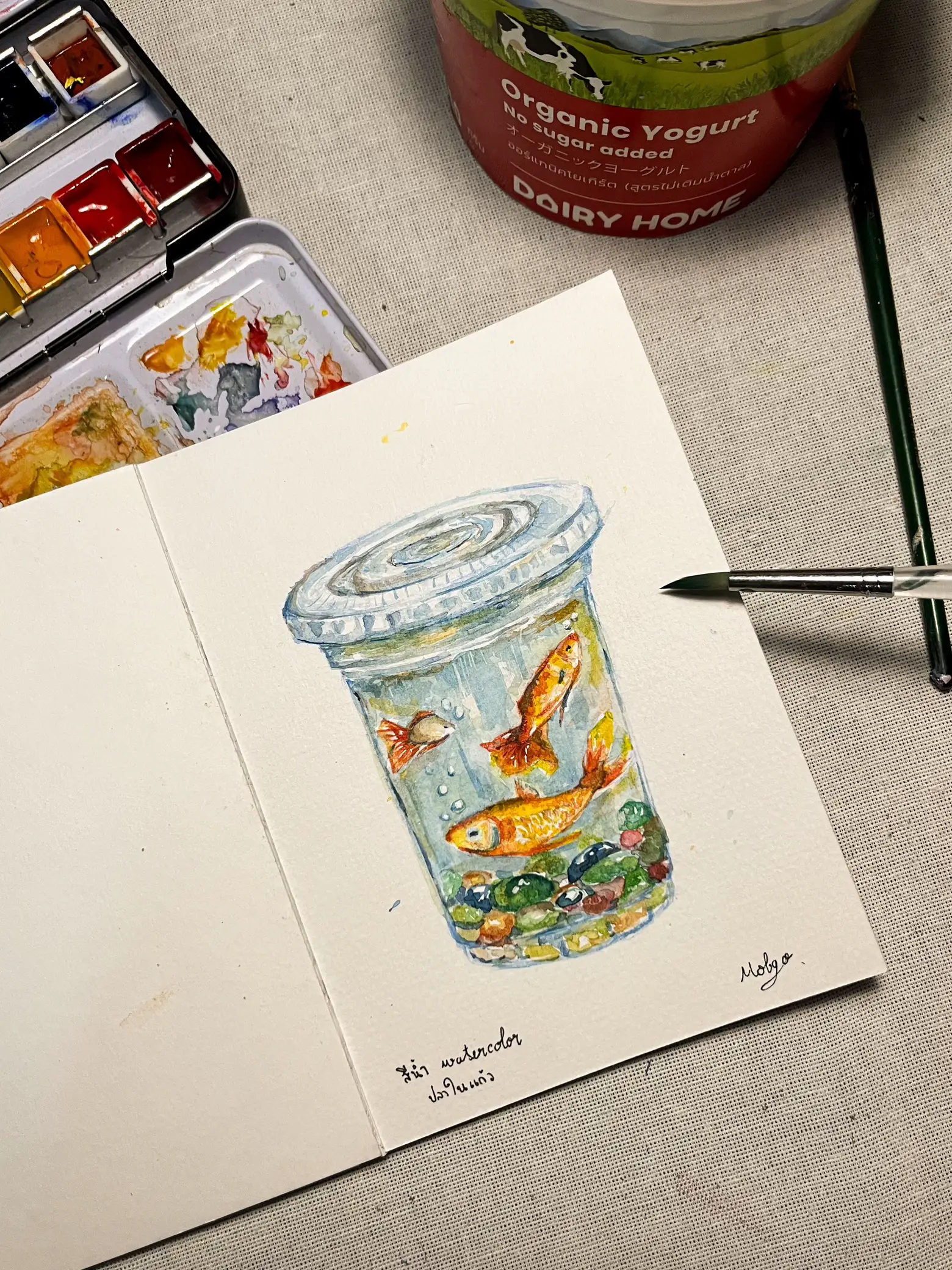 Fish in a cup | ว่าง เลย วาด | ep.3 | แกลเลอรีที่โพสต์โดย mobgo. | Lemon8