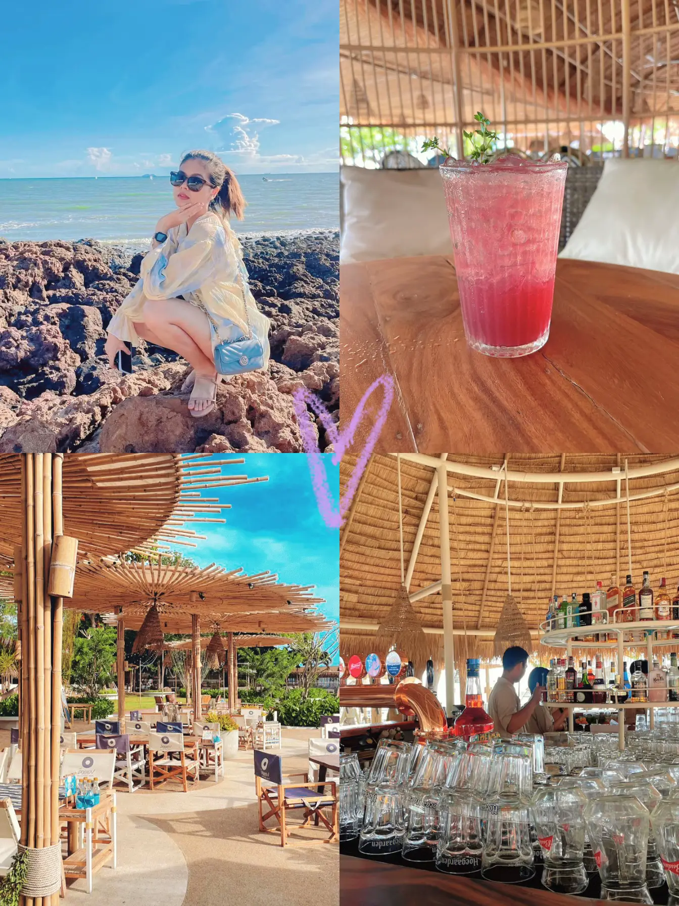 คาเฟ่สไตล์บาหลี ติดทะเล | แกลเลอรีที่โพสต์โดย Khunpui | Lemon8