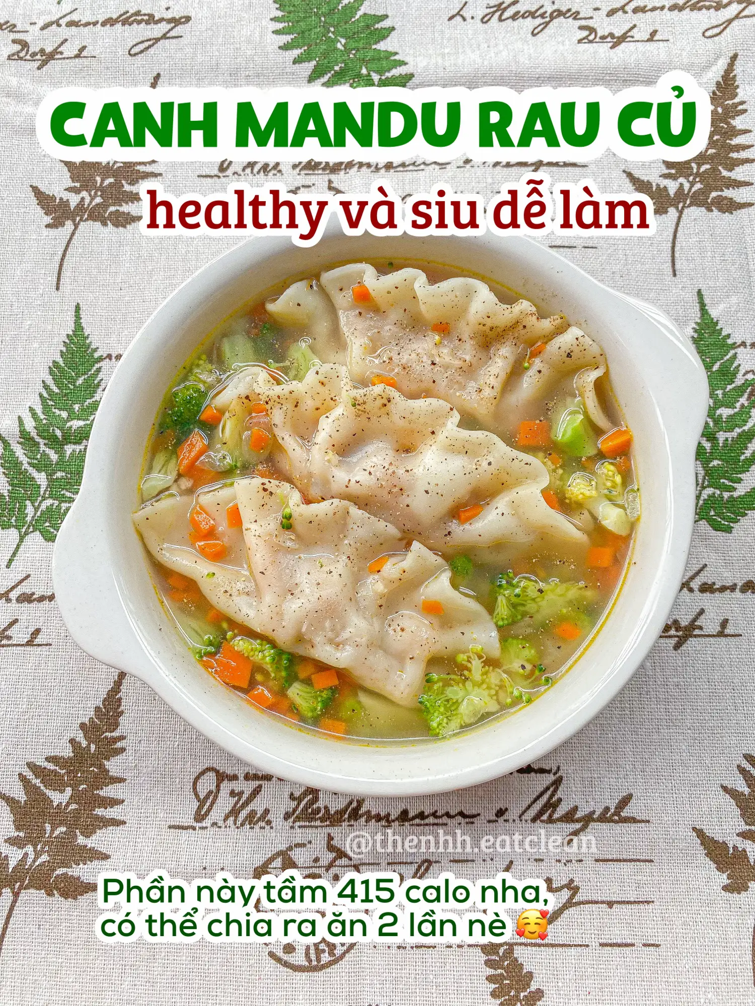 CANH MANDU RAU CỦ HEALTHY VÀ SIÊU DỄ LÀM | Bộ sưu tập do Thenhh đây 🫶 ...