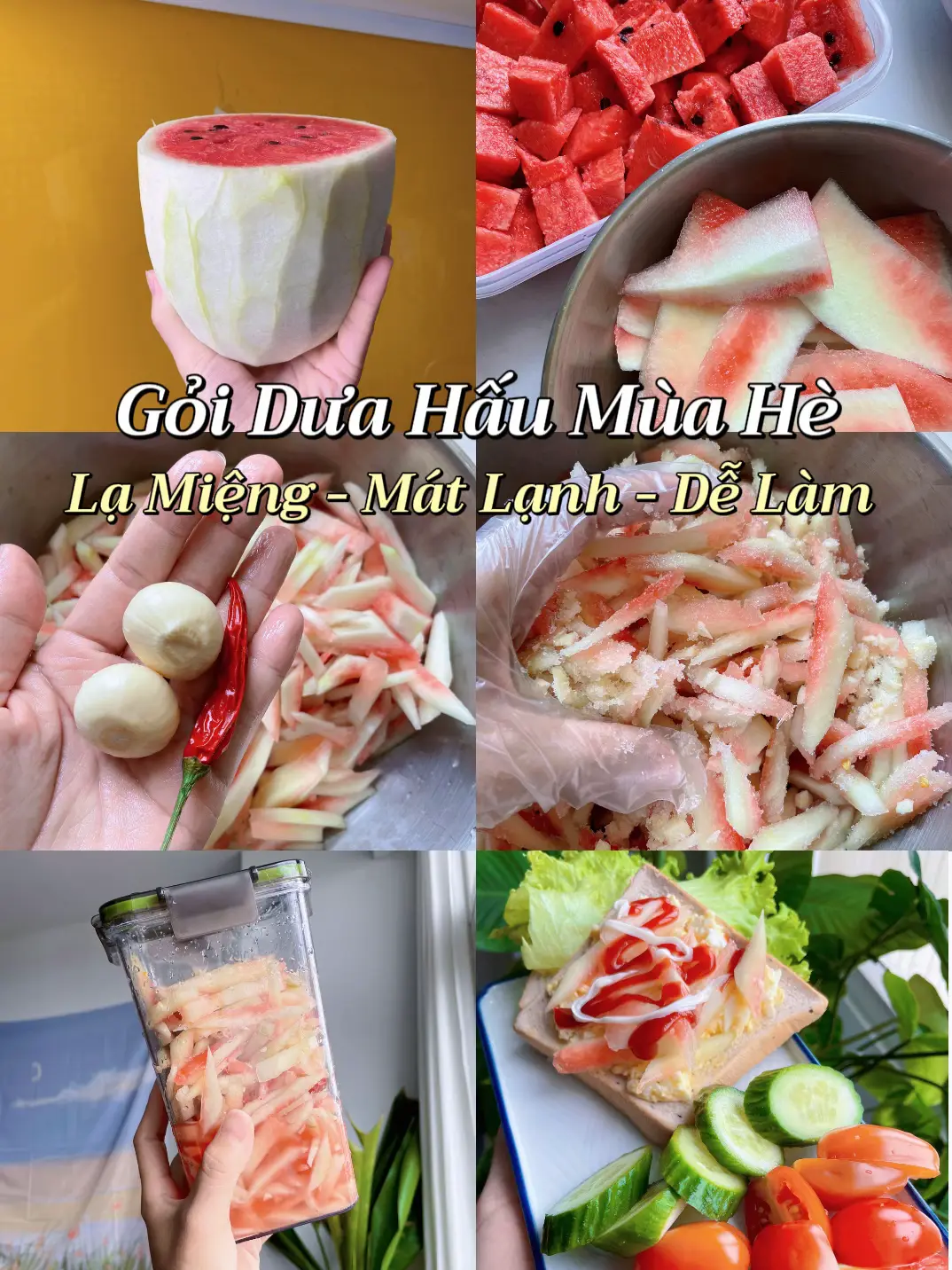 Gỏi Dưa Hấu Mùa Hè | Bộ sưu tập do Lan Anh Luxya đăng | Lemon8