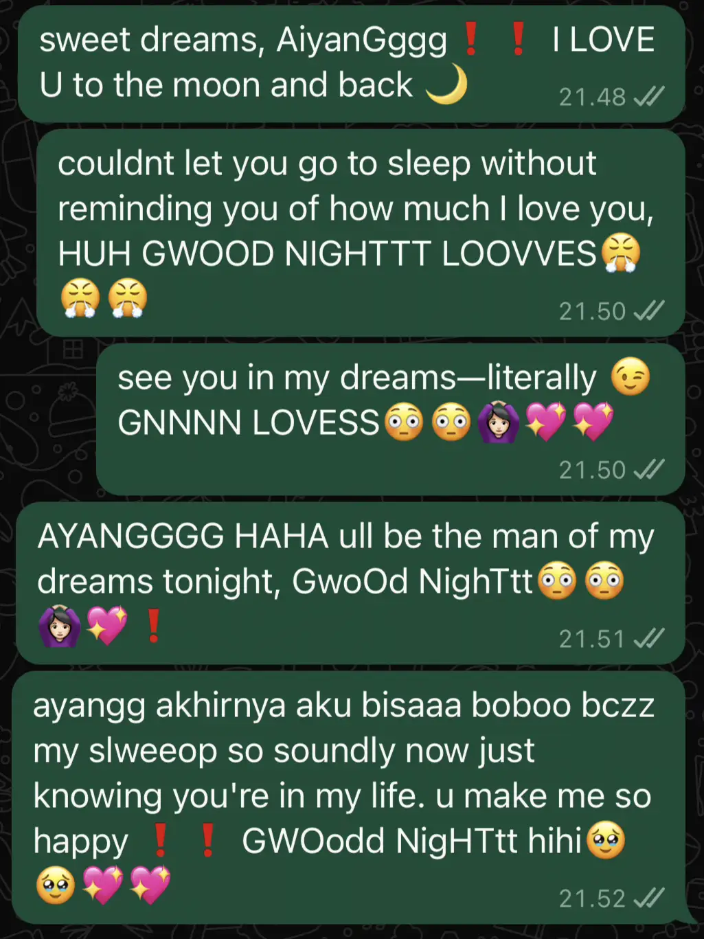 GOOD NIGHT TEXT INI BIKIN COWOMU SENYUM SEMALEMAN😳 | Galeri disiarkan ...