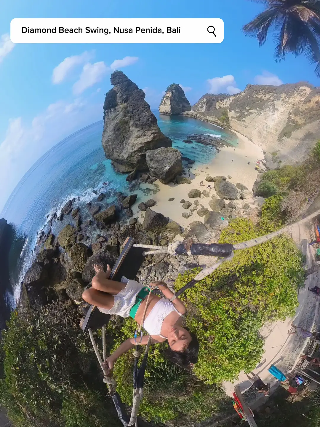 Diamond Beach Swing with Insta360x3 😍💯 | Video published by modvstheworld | Lemon8