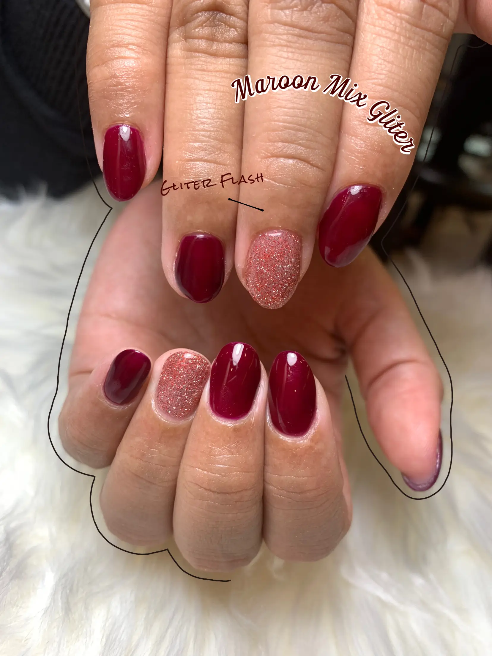 NAIL’S MAROON SIMPLE | Galeri diposting oleh Wkfitriani’s | Lemon8