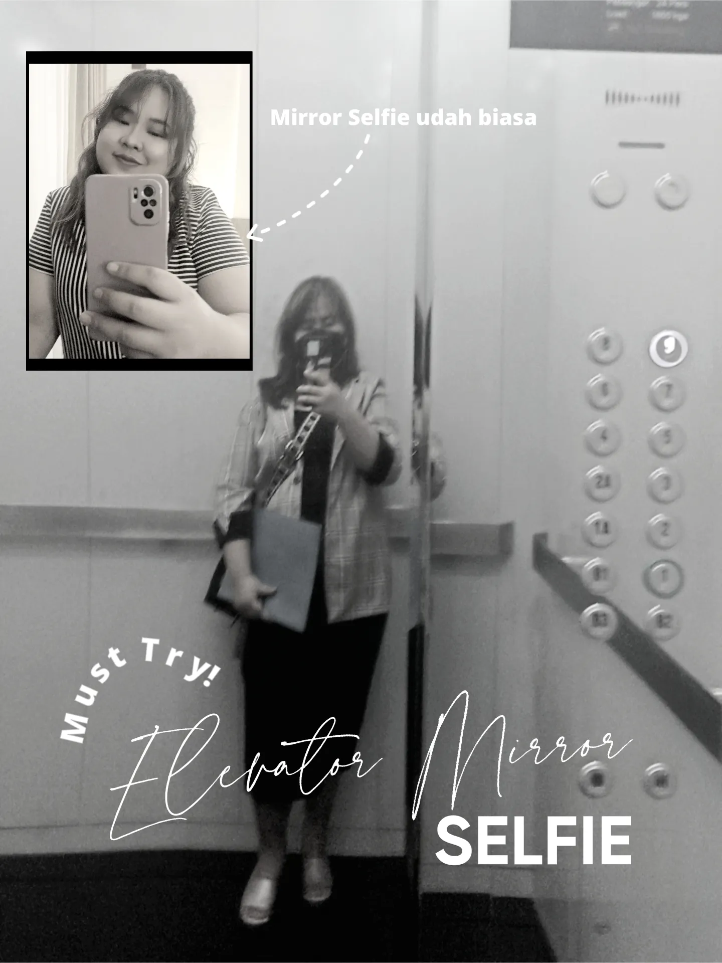 Elevator Mirror Selfie | Galeri diposting oleh siscabernadet | Lemon8