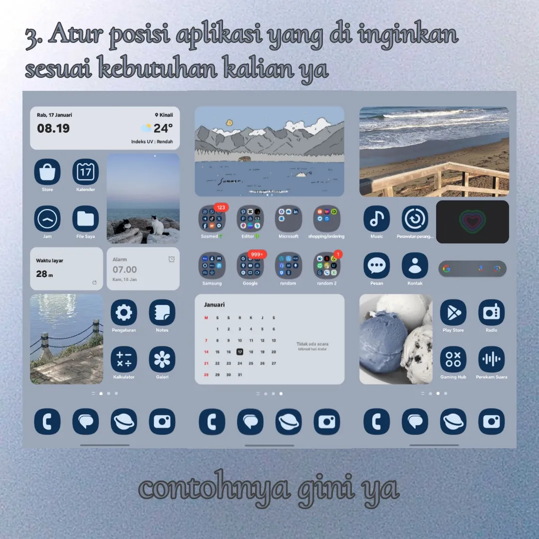 🦋 How to Make Aesthetic widget on Samsung 🦋 | Galeri diposting oleh ...