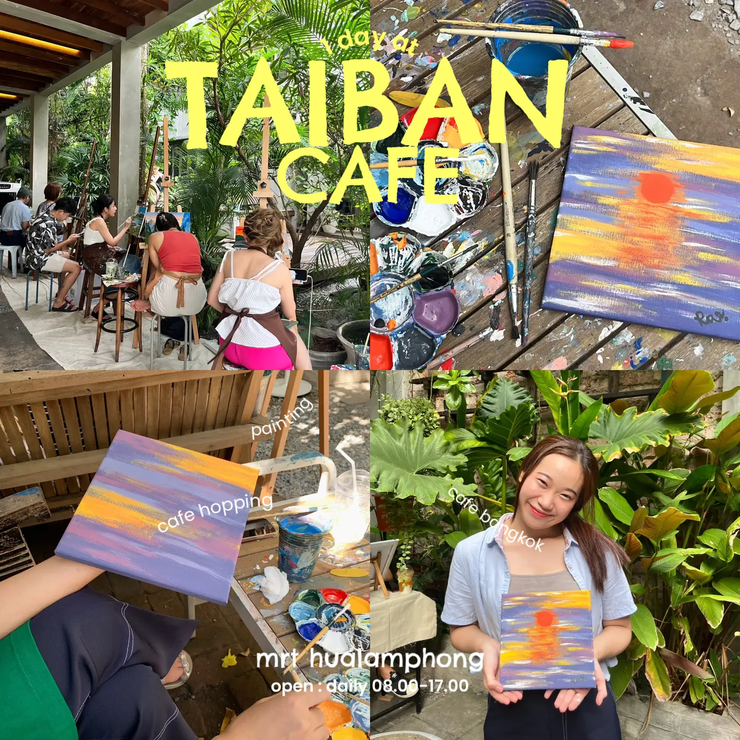 1 day at Taiban Cafe💖🧑🏻‍🎨🌼🎨🍃 | แกลเลอรีที่โพสต์โดย nuneppn | Lemon8