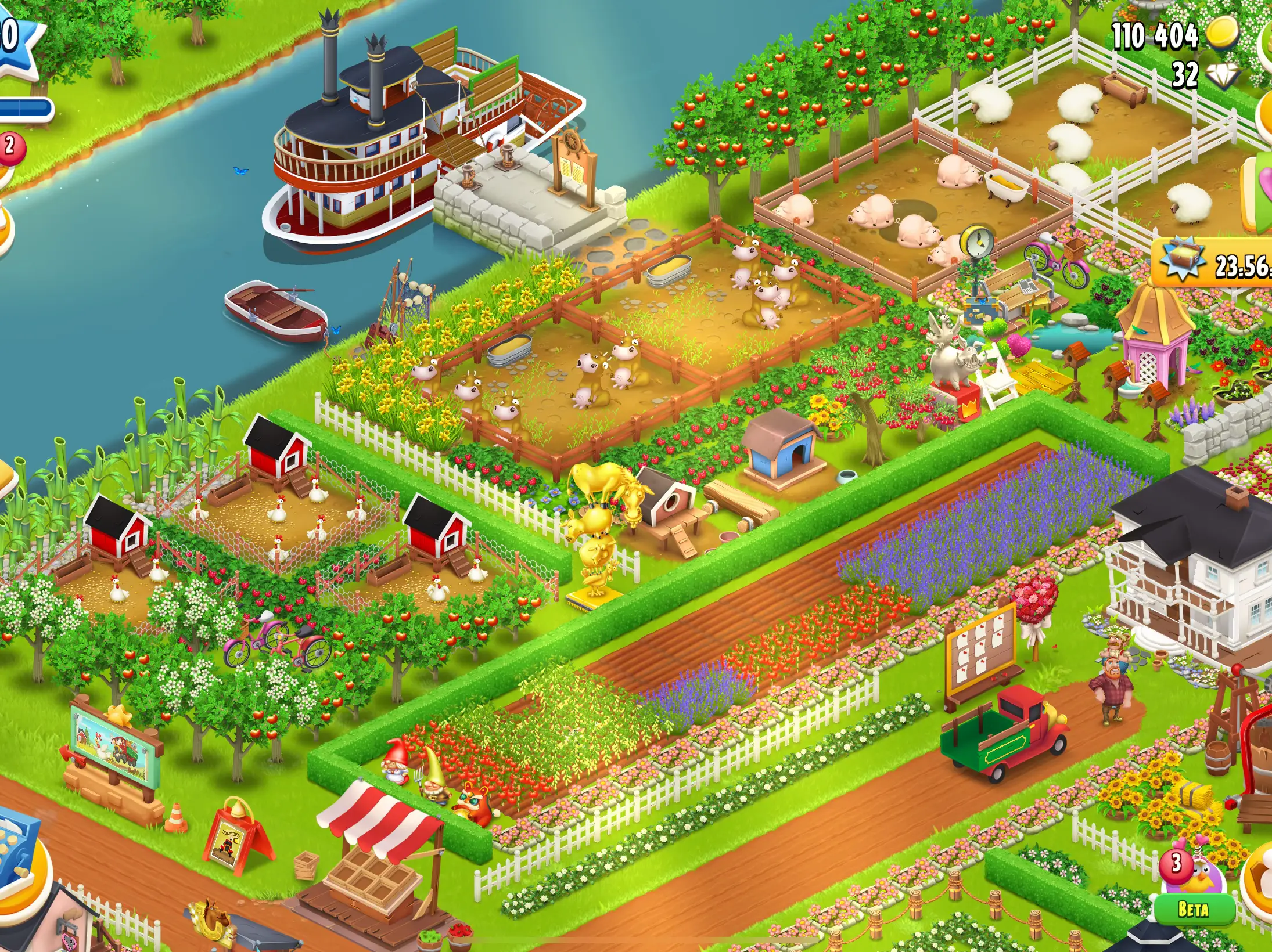 Hay day แต่งฟาร์มเลเวล30 (ไม่ใช้เพรช) | แกลเลอรีที่โพสต์โดย Linly Linda | Lemon8