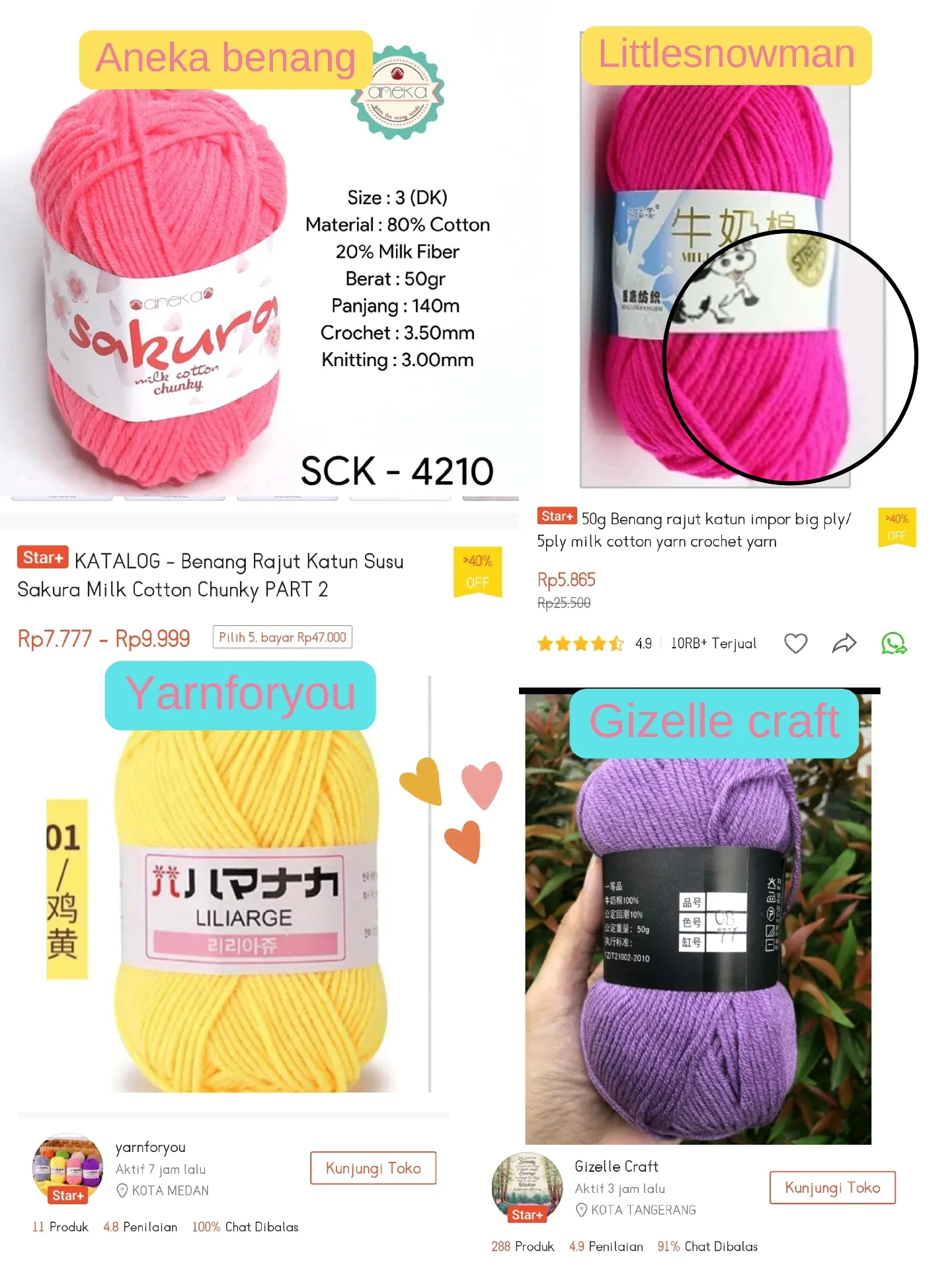 Rekomen benang rajut untuk pemula.. ramah kantong | Galeri diposting ...