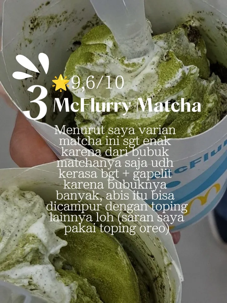 My Top 3 McFlurry Fav of All time🍦⁉️ | Galeri diposting oleh Aveeley | Lemon8