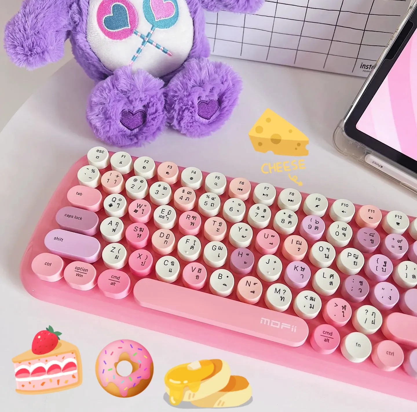 MOFII COTTON CANDY BLUETOOTH KEYBOARD คีย์บอร์ดขนม | แกลเลอรีที่โพสต์ ...
