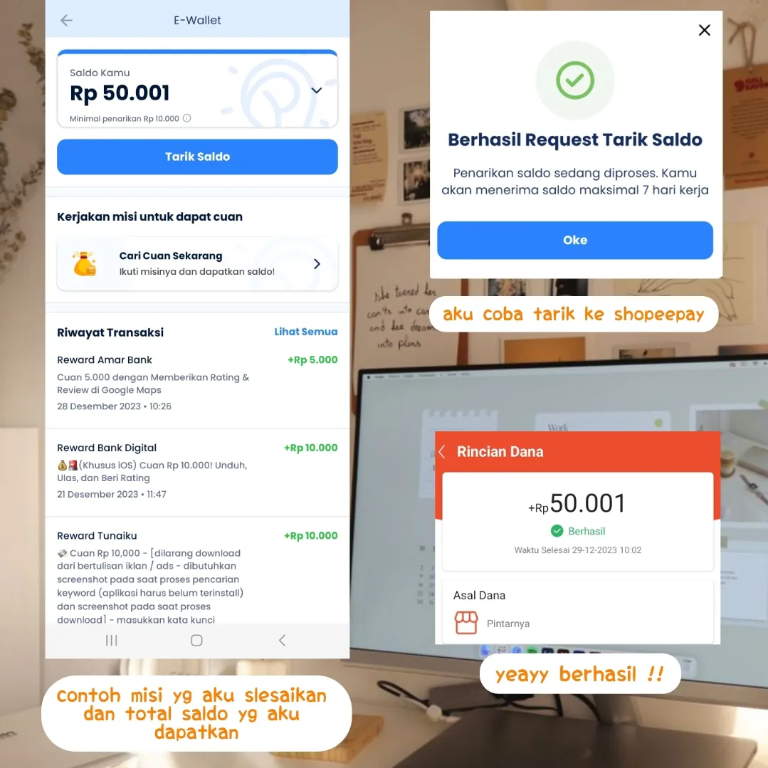 Review Aplikasi Penghasil Cuan "Pintarnya" | Galeri diposting oleh Cari Cuan Yuk! | Lemon8