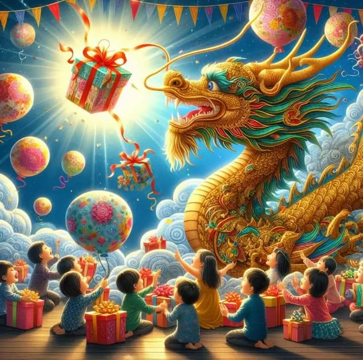 พรุ่งนี้วันเด็กแห่งชาติเลยนำภาพมังกรประทานพรมาฝาก | แกลเลอรีที่โพสต์โดย Phonauma | Lemon8