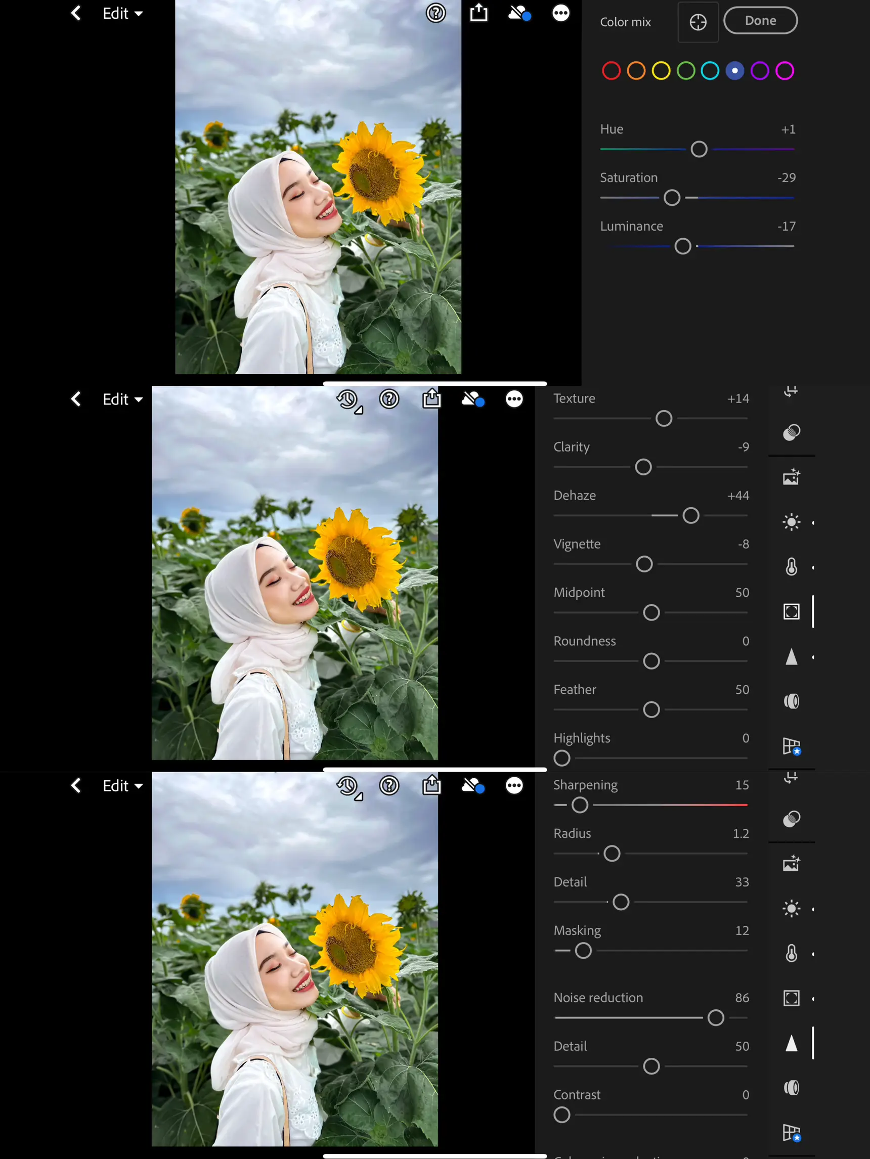 SUNFLOWER EDITING LIGHTROOM 🌻 | แกลเลอรีที่โพสต์โดย Cinderella 👠 | Lemon8