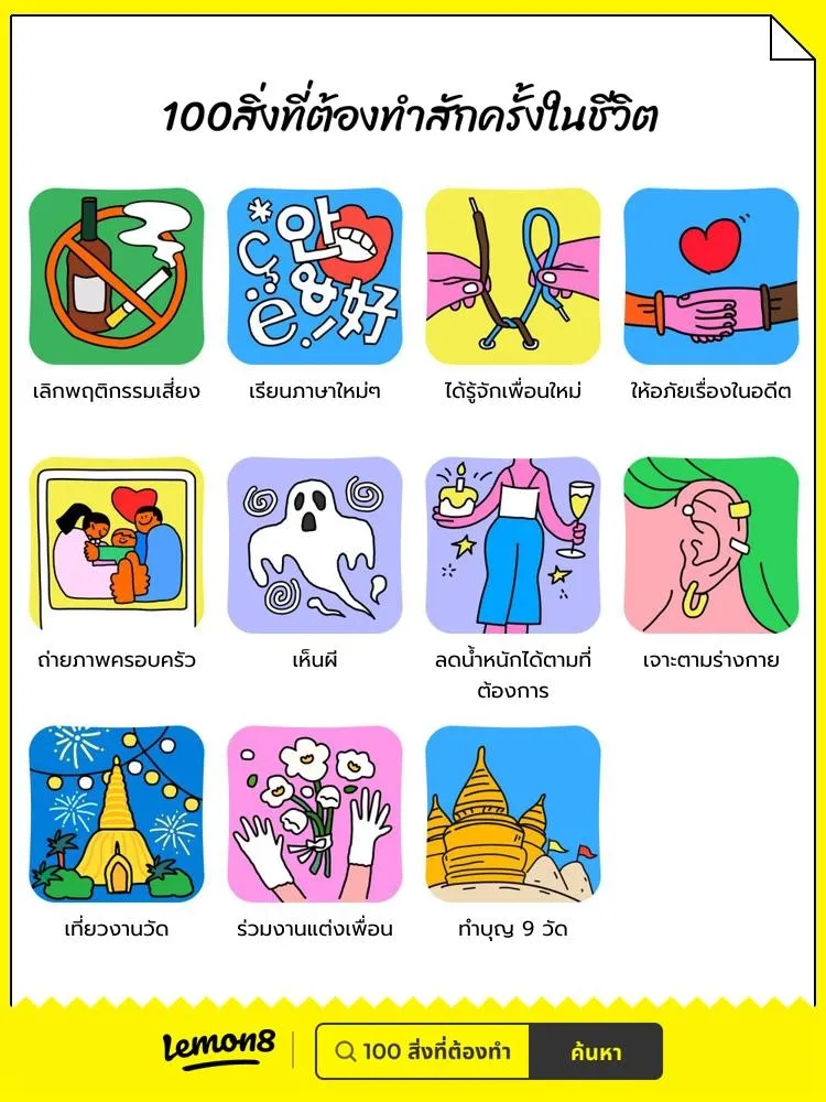 Check out 100 Bucket List Ideas! | แกลเลอรีที่โพสต์โดย Leng Ky | Lemon8