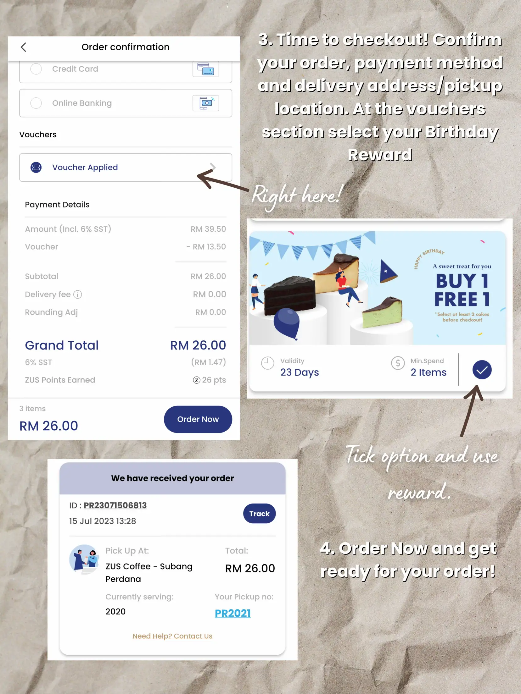 Redeem ZUS Birthday Reward 🥳🍰 | Gallery posted by Shafiqah Amira | Lemon8