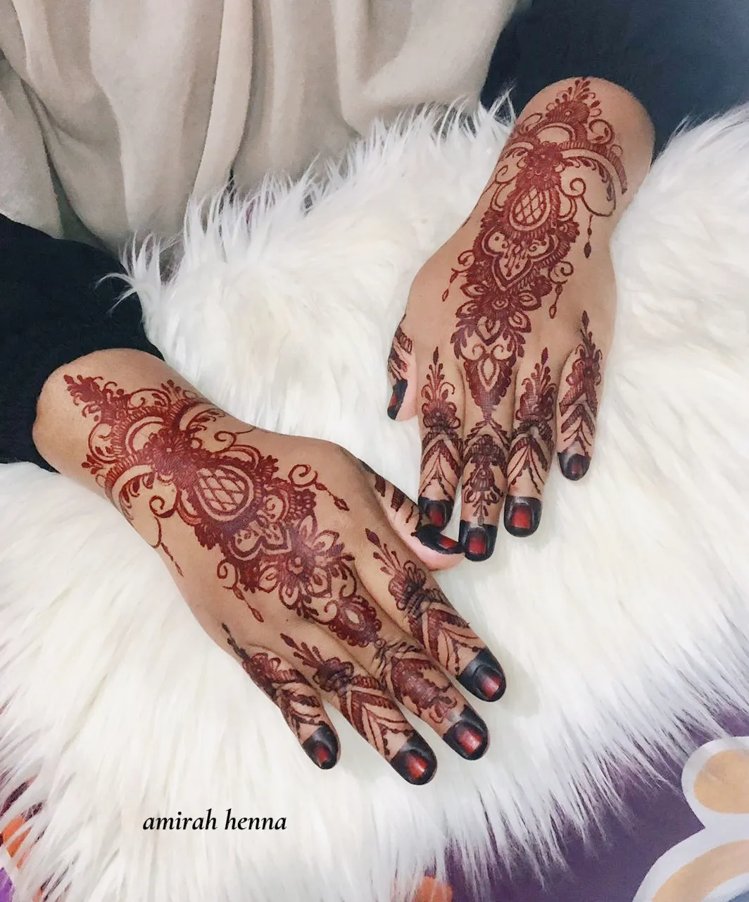 maroon henna henna by amirah | Galeri diposting oleh amirah henna | Lemon8