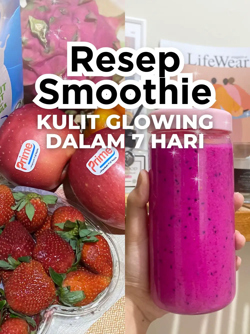 RESEP SMOOTHIE GLOWING 7 HARI🍓👀‼️ | Galeri diposting oleh alifya | Lemon8
