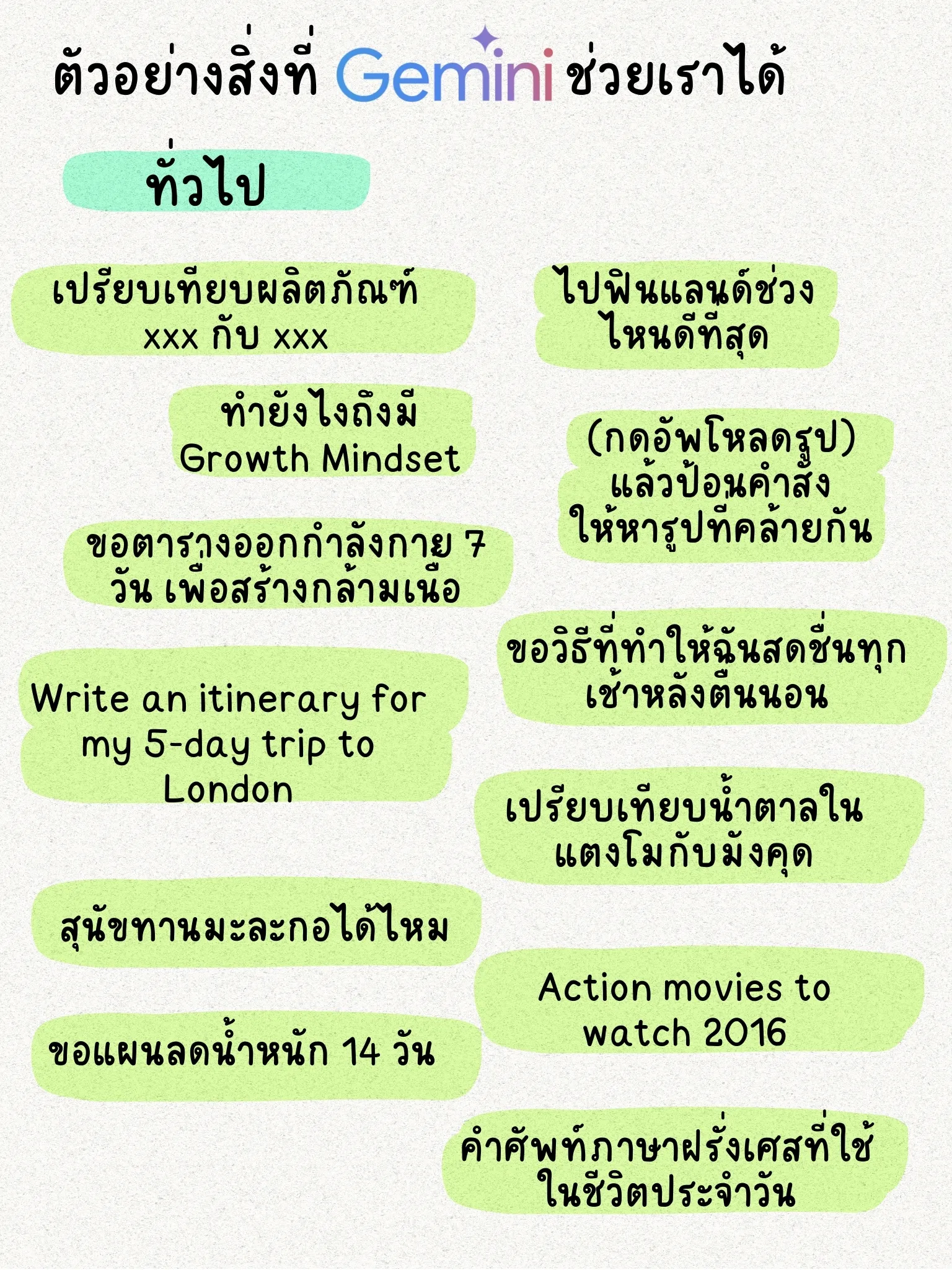 AI กำลังมาแรง! มาฝึกใช้ Gemini กัน จะได้ตามทัน 🌍 | แกลเลอรีที่โพสต์โดย 9sapaiklong | Lemon8