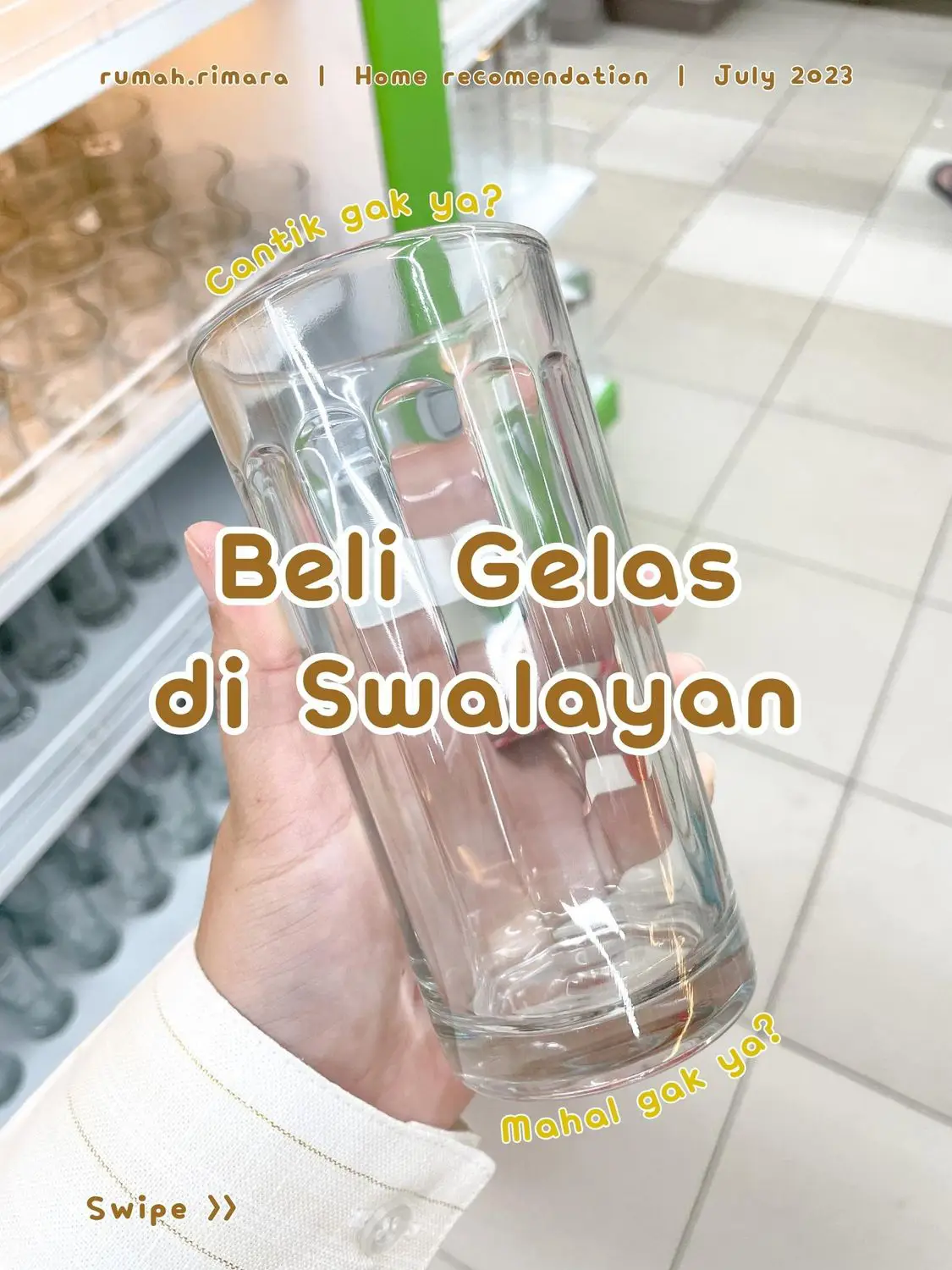 Beli gelas di swalayan? 🤔 | Galeri diposting oleh Rika Maudy | Lemon8