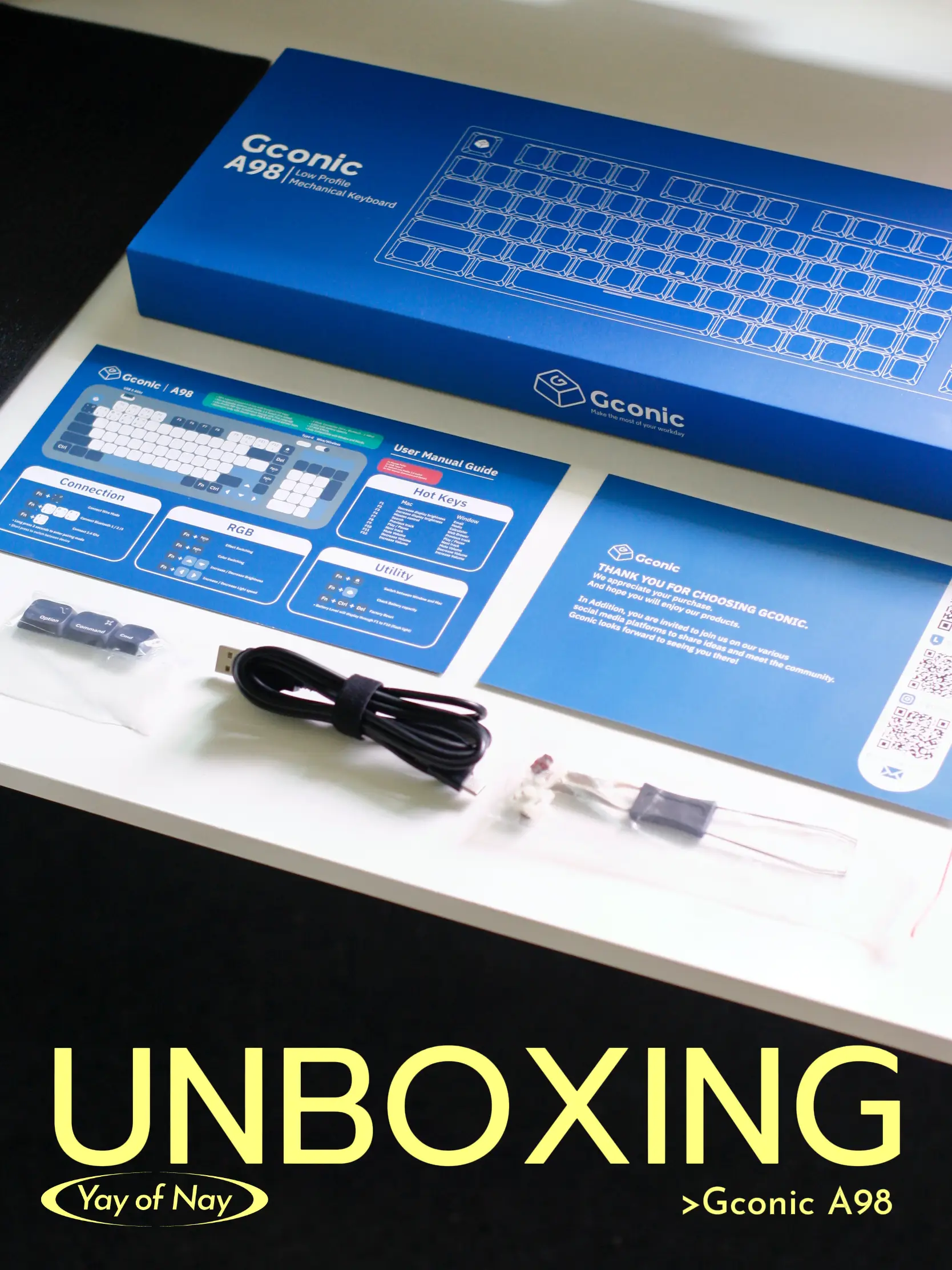 Mechanical keyboard ที่บางที่สุดเท่าที่เคยใช้มา Gconic A98 | แกลเลอรีที่โพสต์โดย Pintst0n3 | Lemon8