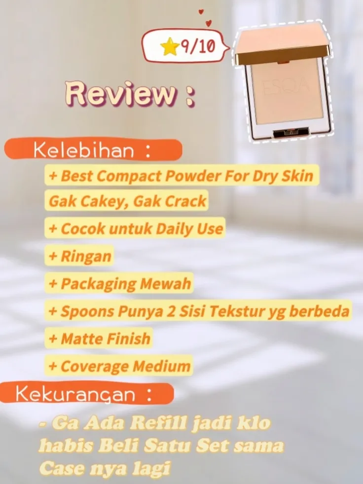 ESQA FLAWLESS POWDER FOUNDATION REVIEW | Galeri diposting oleh Nelia ...