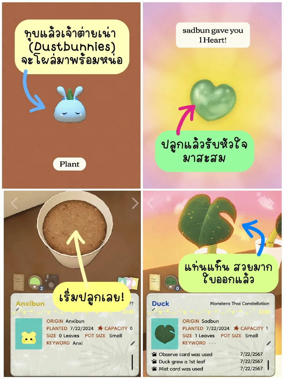 เกมปลูกต้นไม้ฮีลใจกับต่ายเน่า? | แกลเลอรีที่โพสต์โดย Tamn🌻 | Lemon8